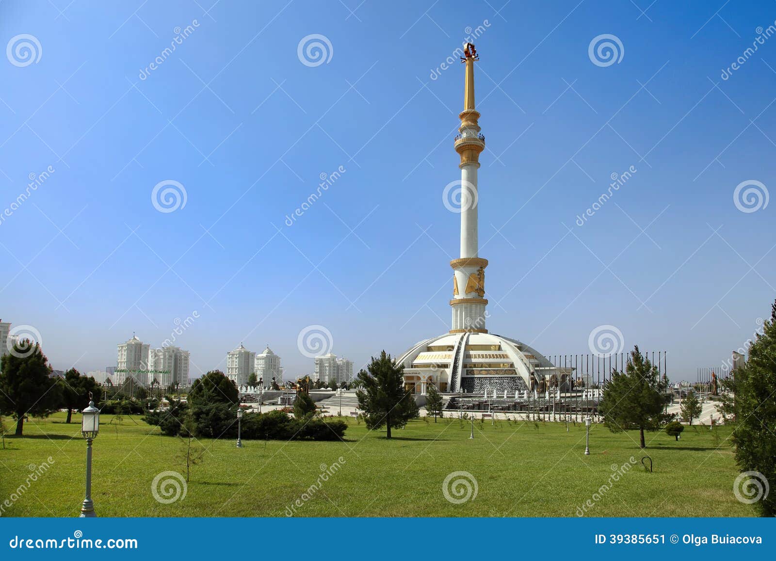 Monument Arch of Independence. Ashkhabad. Stock Image - Image of ...