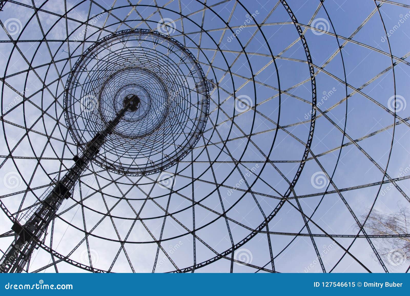 Openwork Metal Design of the Shukhovsky Tower. Stock Image - Image of ...