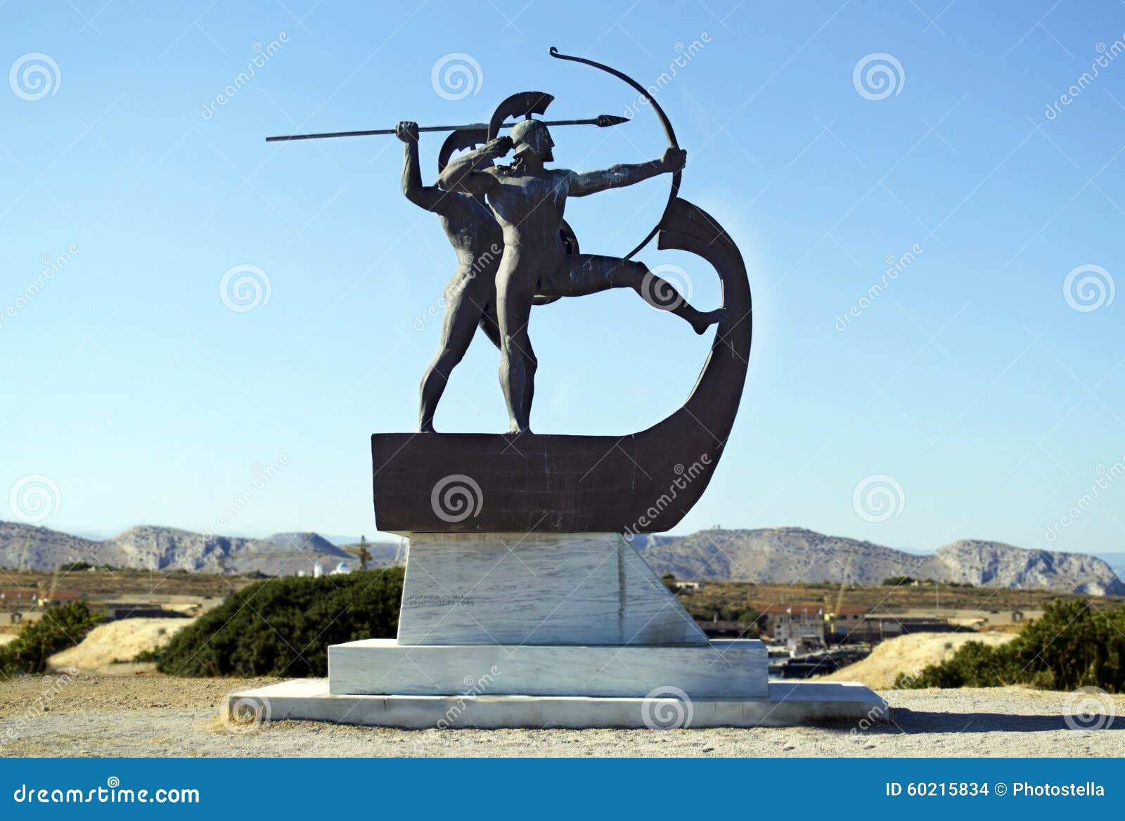 Monument of the Battle of Salamis Stock Photo - Image of place, fleet ...