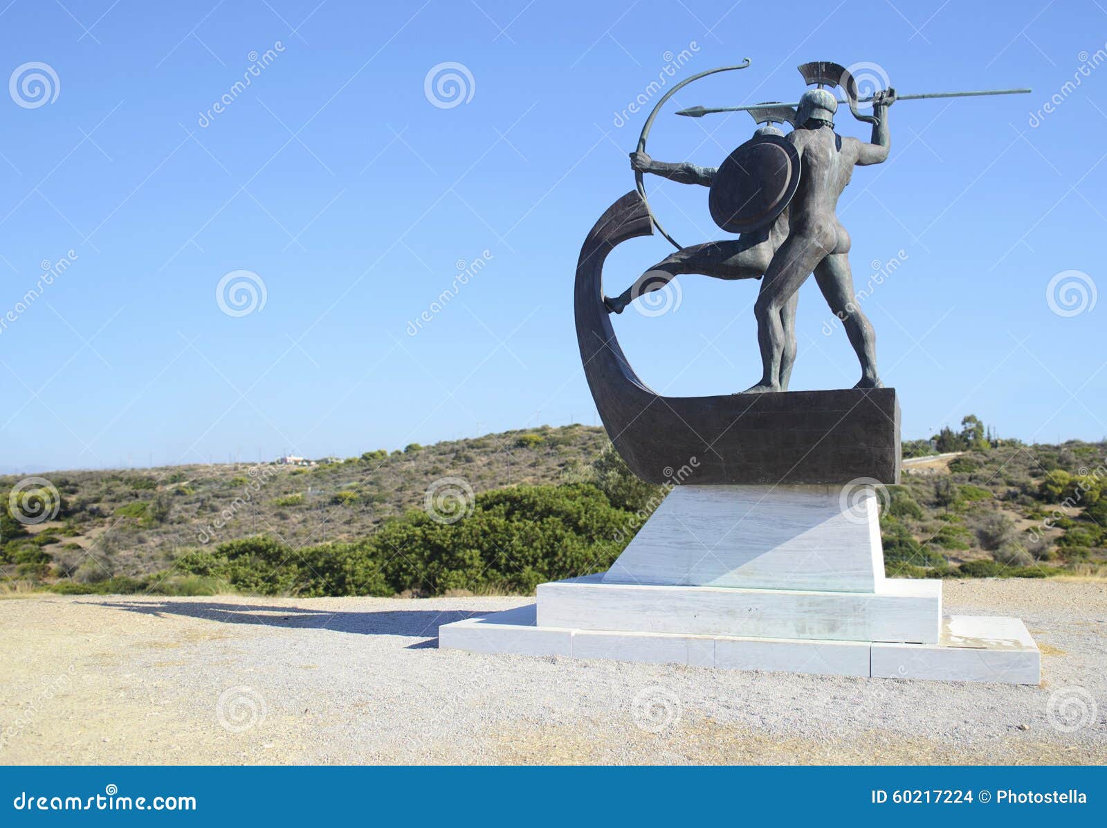 Monument of the Battle of Salamis Stock Photo - Image of landmarks ...