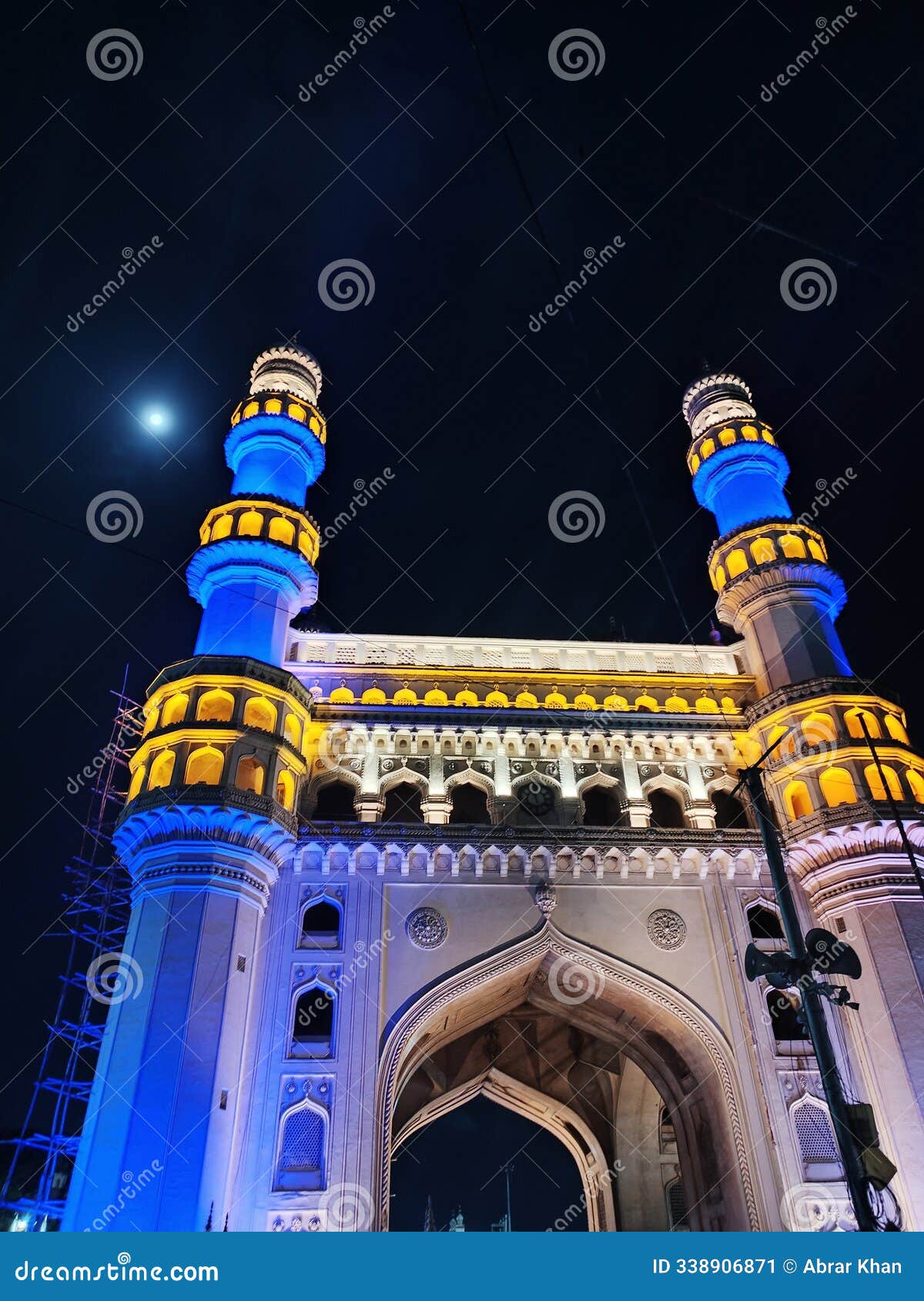 Monument Charminar stock image. Image of reflection - 338906871