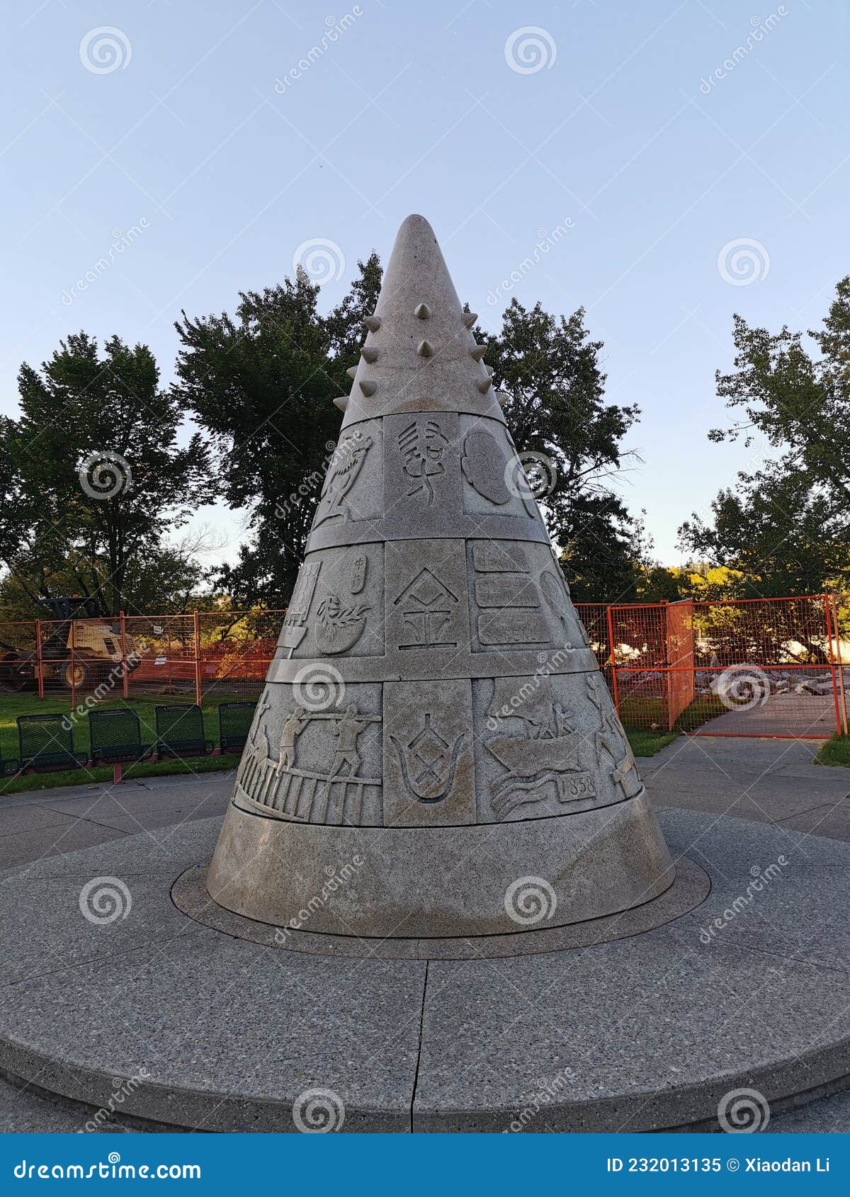 Monument at Chinatown Calgary Stock Image - Image of cemetery, rock ...