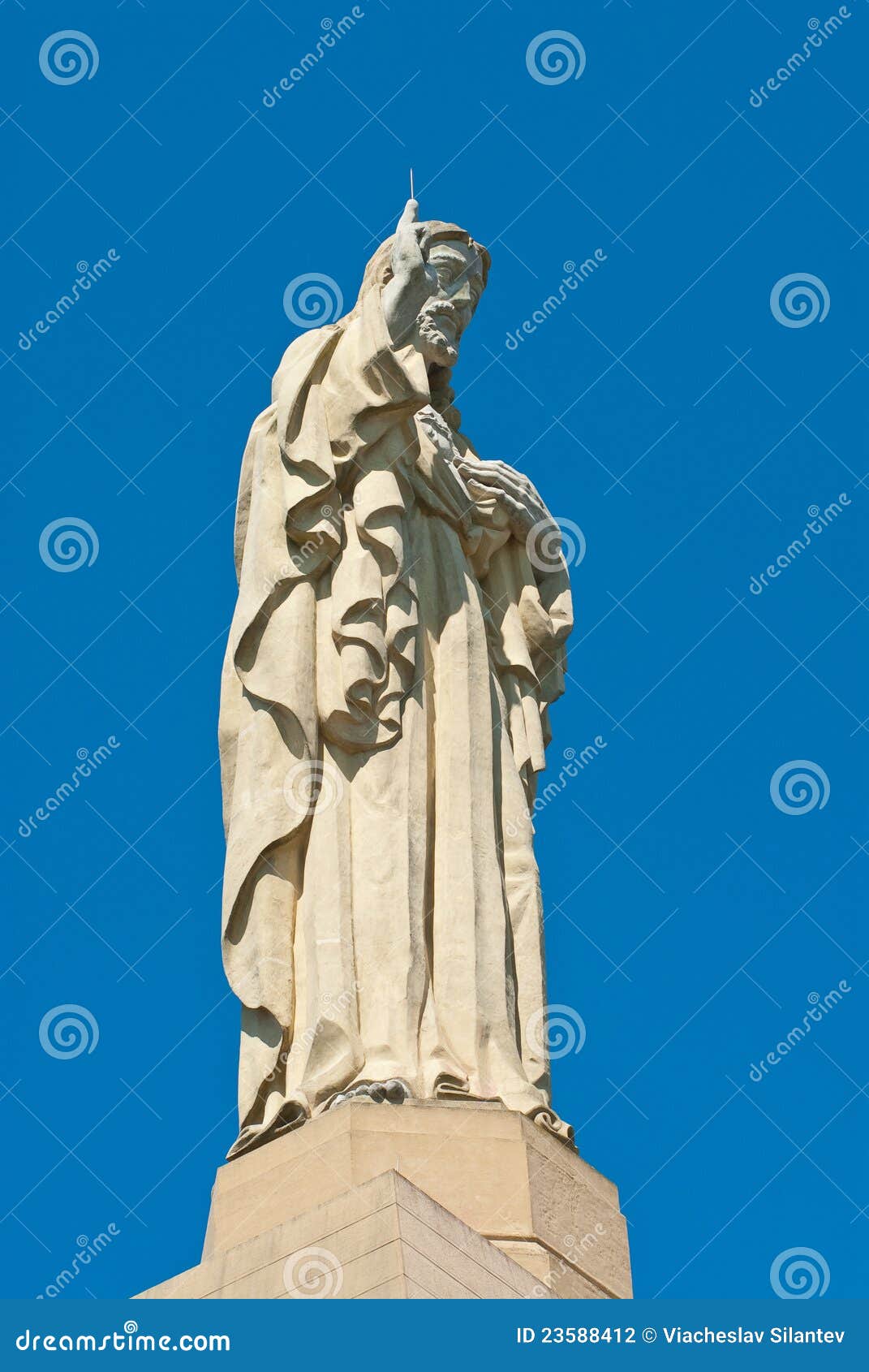 Monument of Christ Closeup. Stock Photo - Image of donostia, redeemer ...