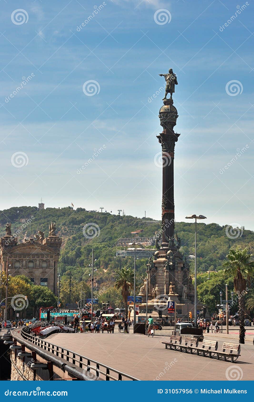 Monument of Christopher Columbus, Barcelona Editorial Photo - Image of ...