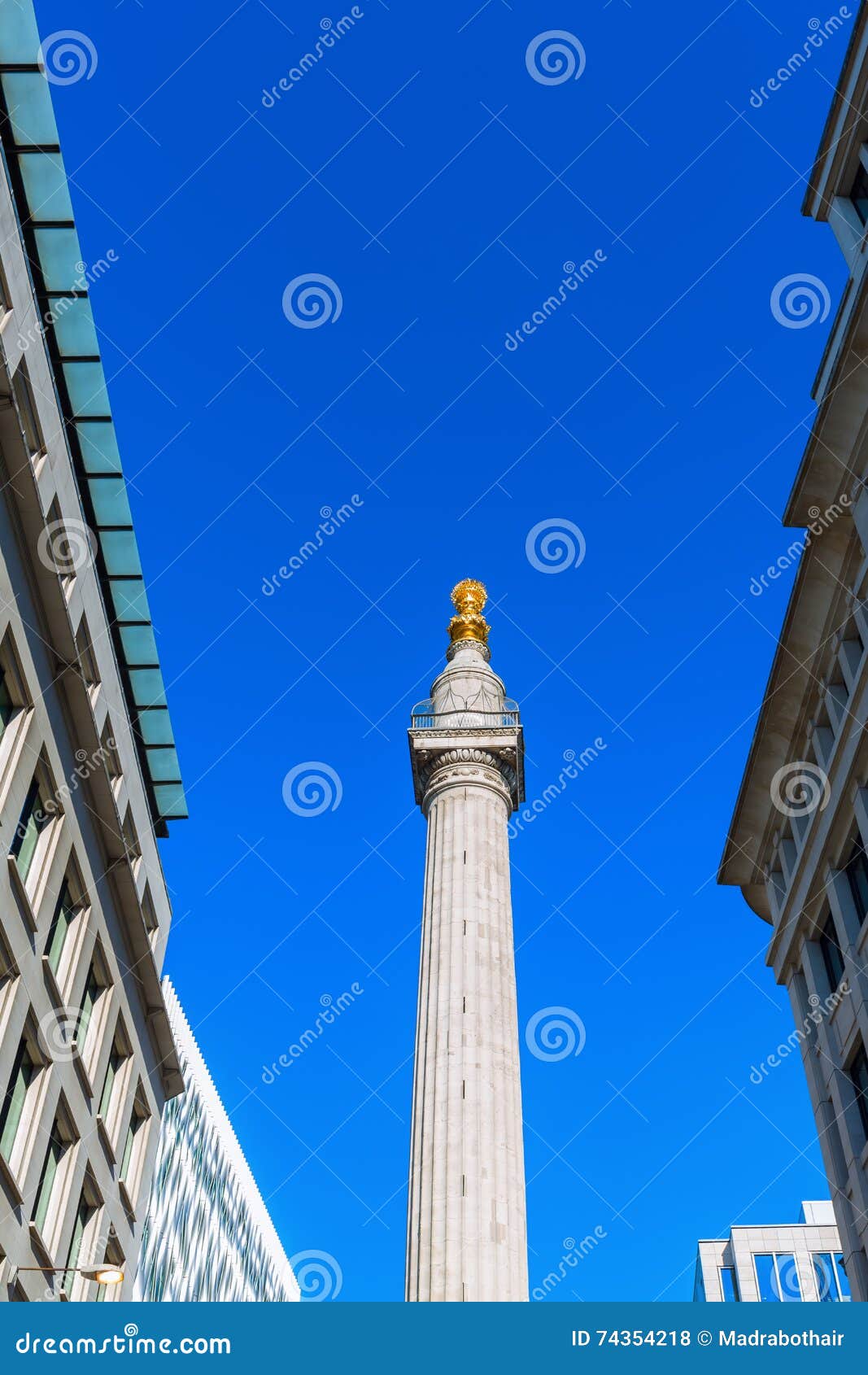 Monument Column in London, UK Editorial Stock Photo - Image of tourist ...