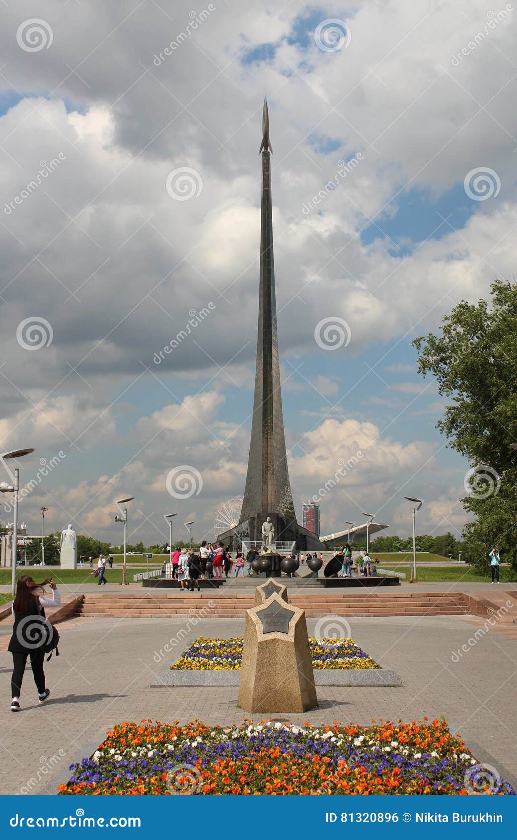 The Monument Conquerors of Space at the Alley of Cosmonauts in Moscow ...