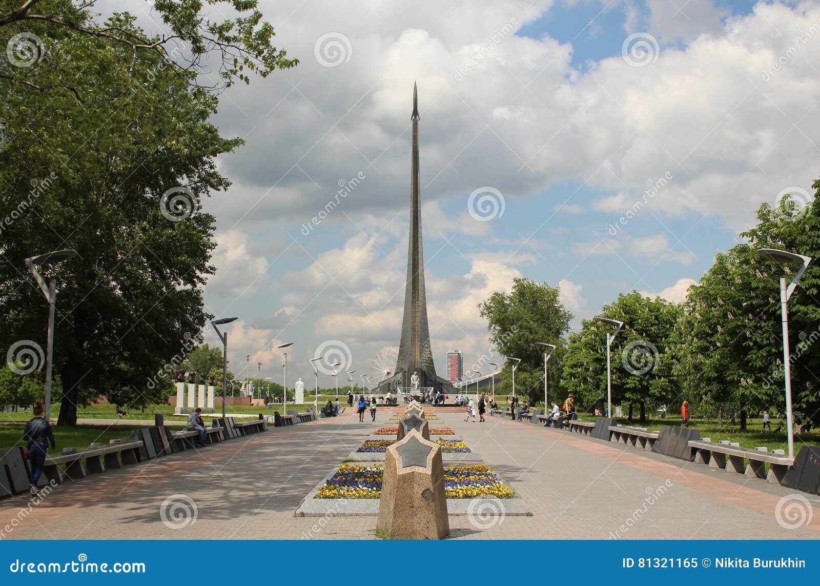 Monument Conquerors of Space at the Alley of Cosmonauts Editorial Image ...