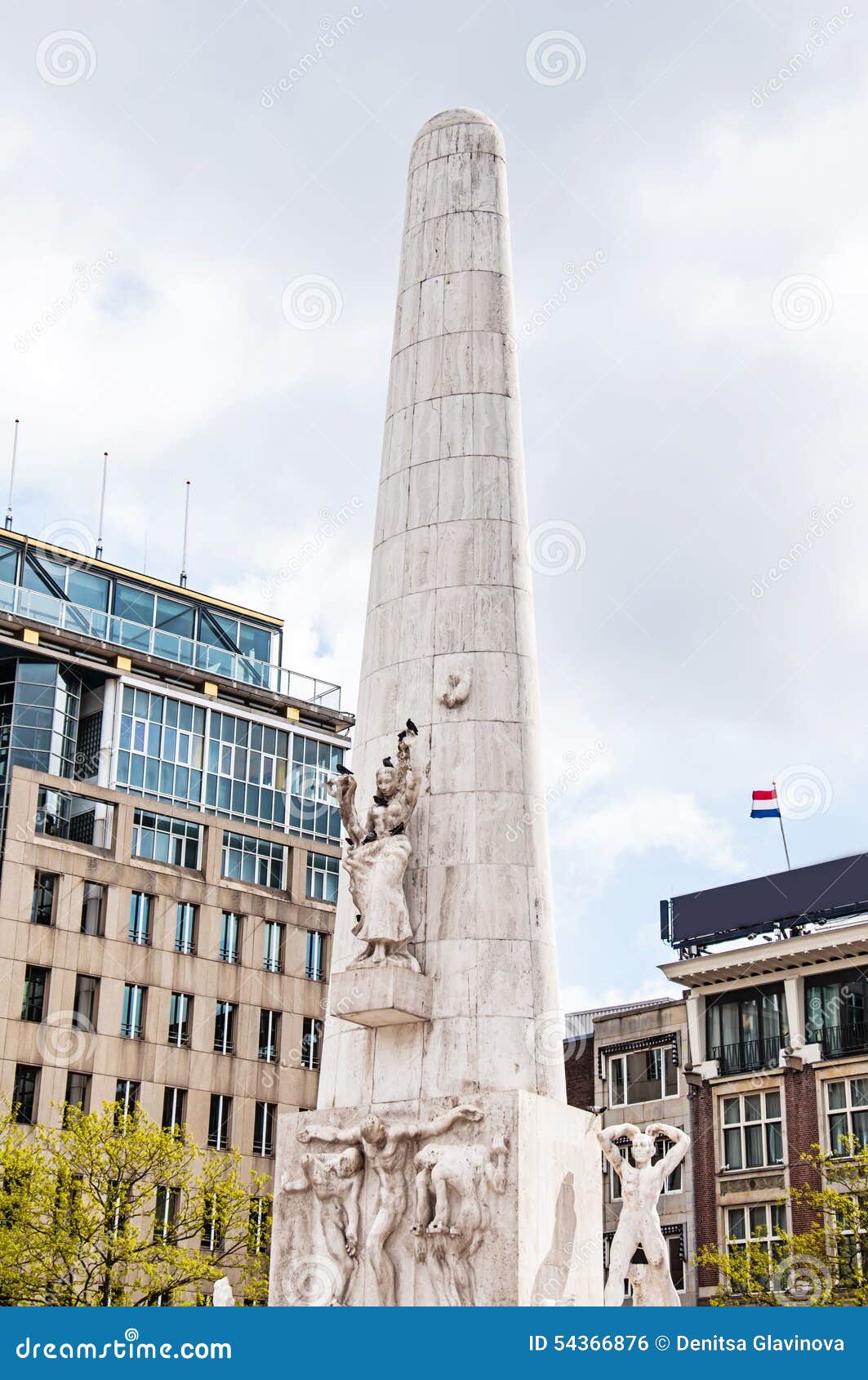 Monument De Nationaal, Place De Barrage, Amsterdam, Pays-Bas Photo ...