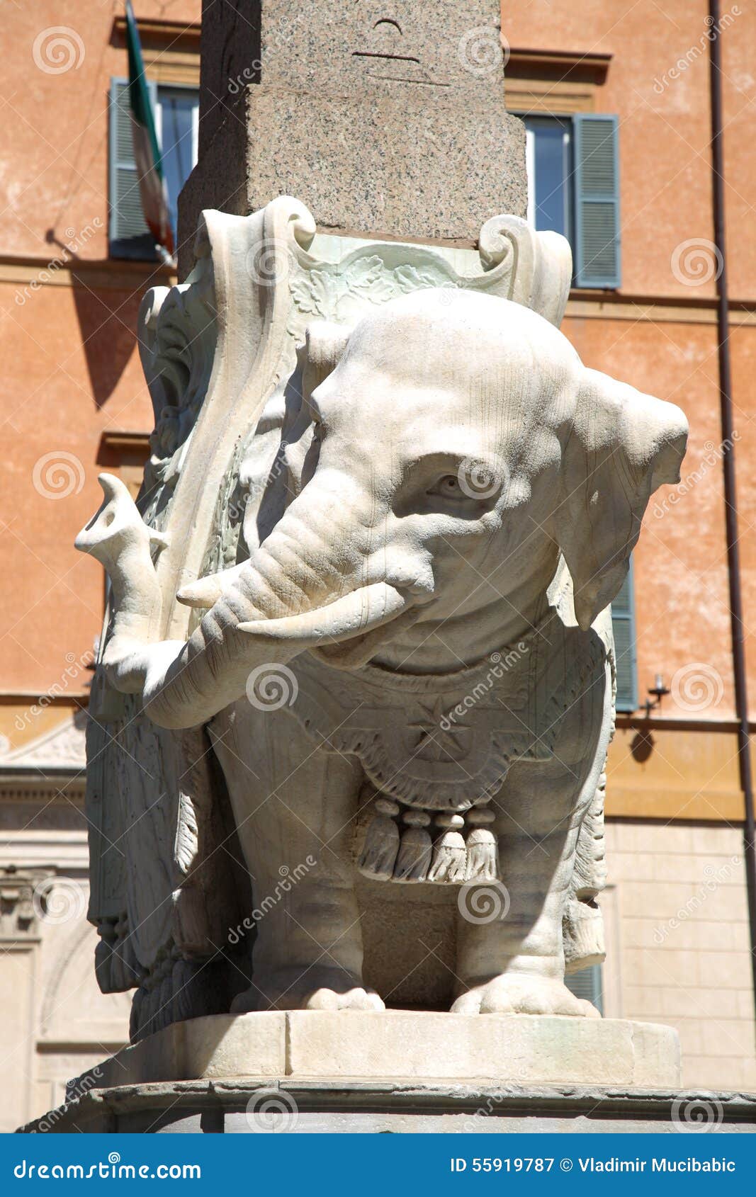 Monument of Elephant by Bernini on Piazza Della Minerva in Rome, Italy ...