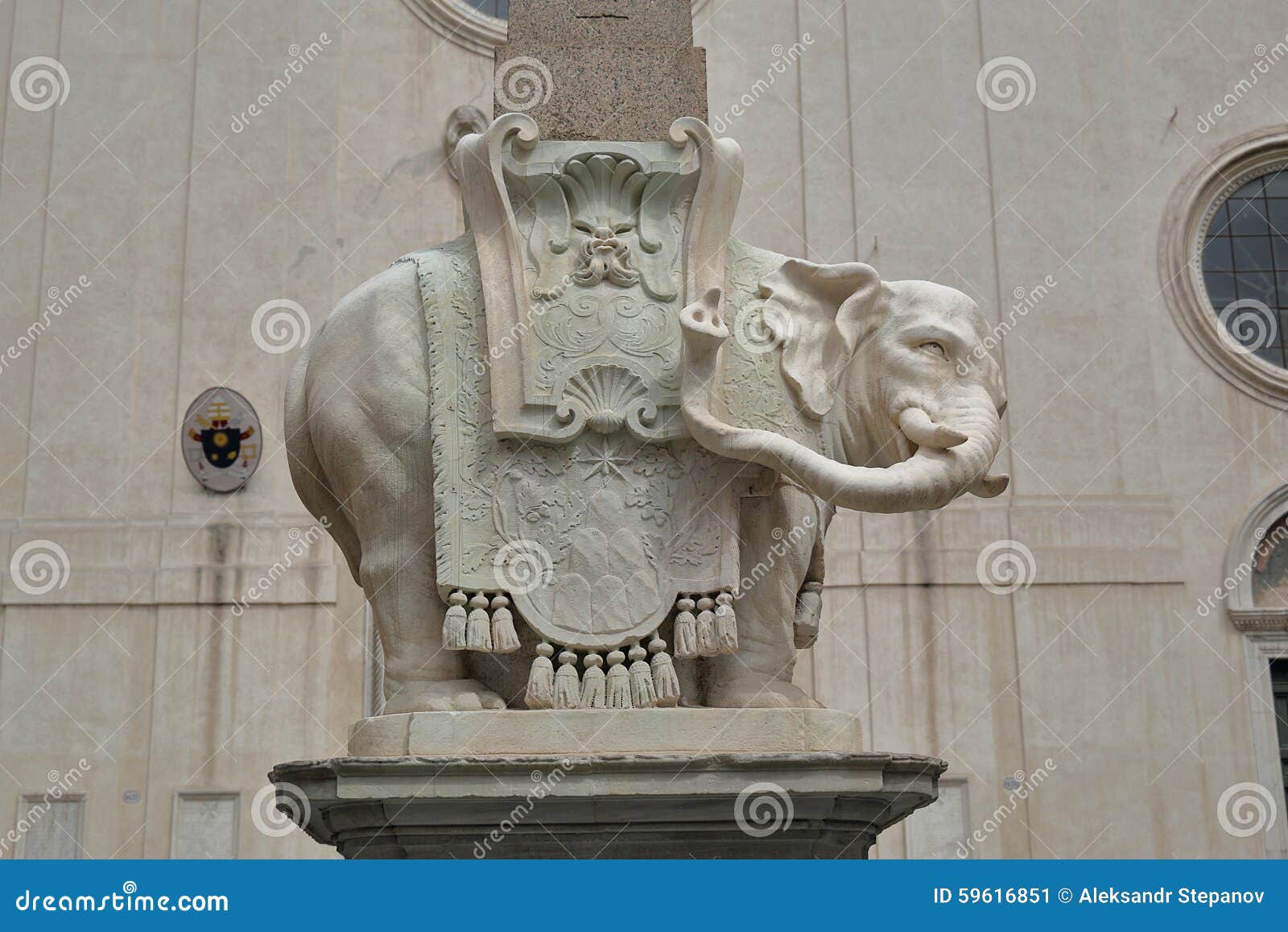 Monument of Elephant by Bernini in Rome, Italy Stock Image - Image of ...