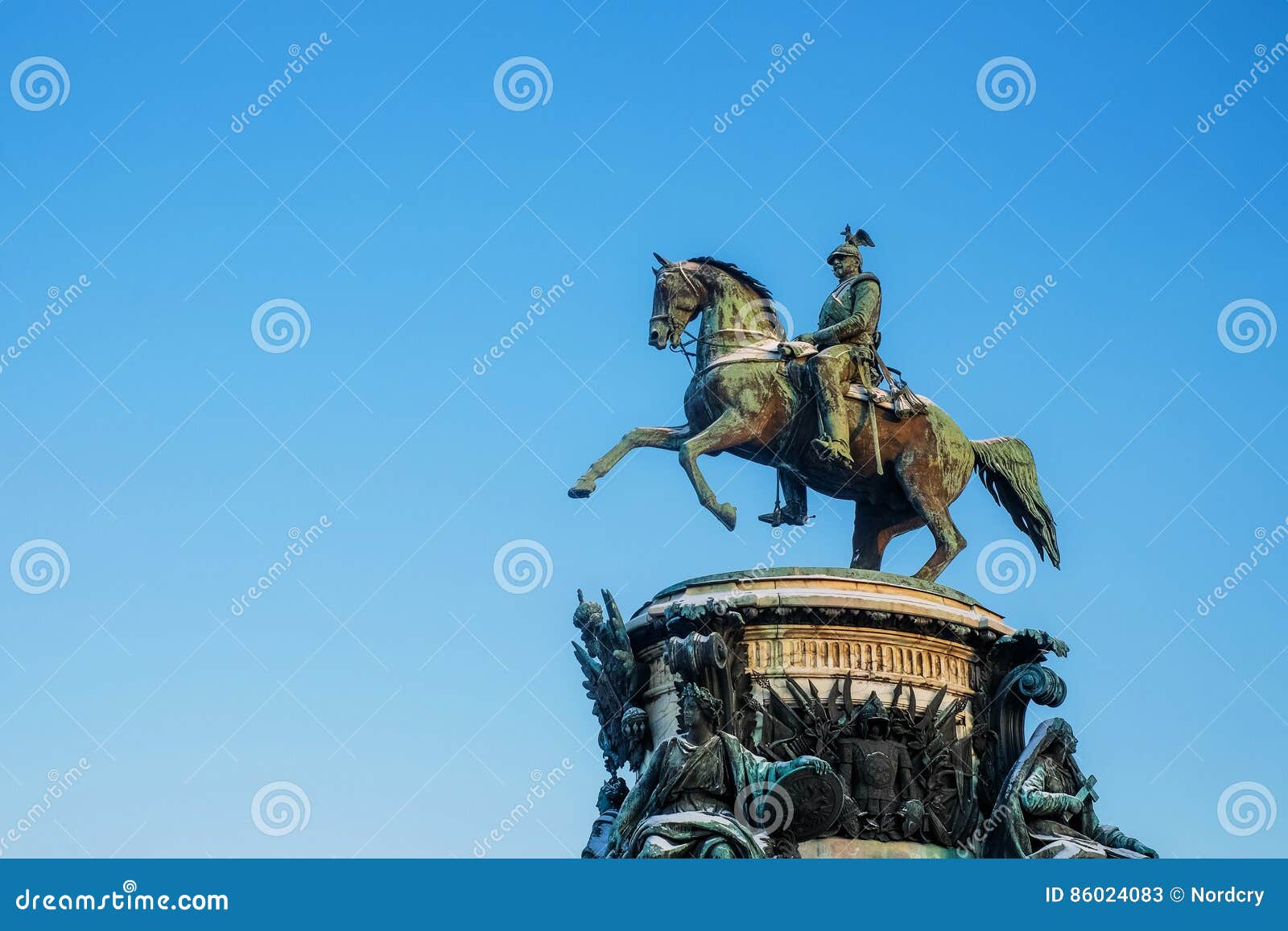 Monument of Emperor Nicholas the First in Winter Stock Image - Image of ...