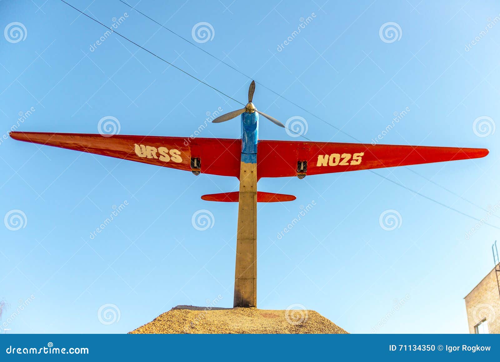 The Monument in the Form of the Soviet Russian Aircraft Editorial Image ...