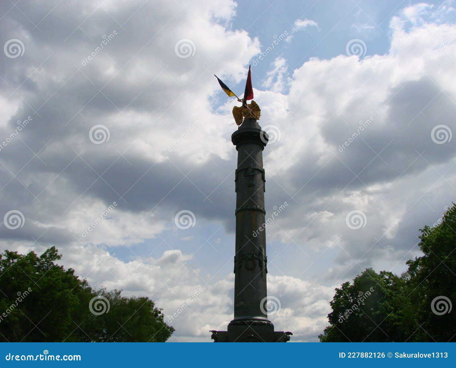 The Monument of Glory Cast-iron Column with the Bronze Parts and the ...