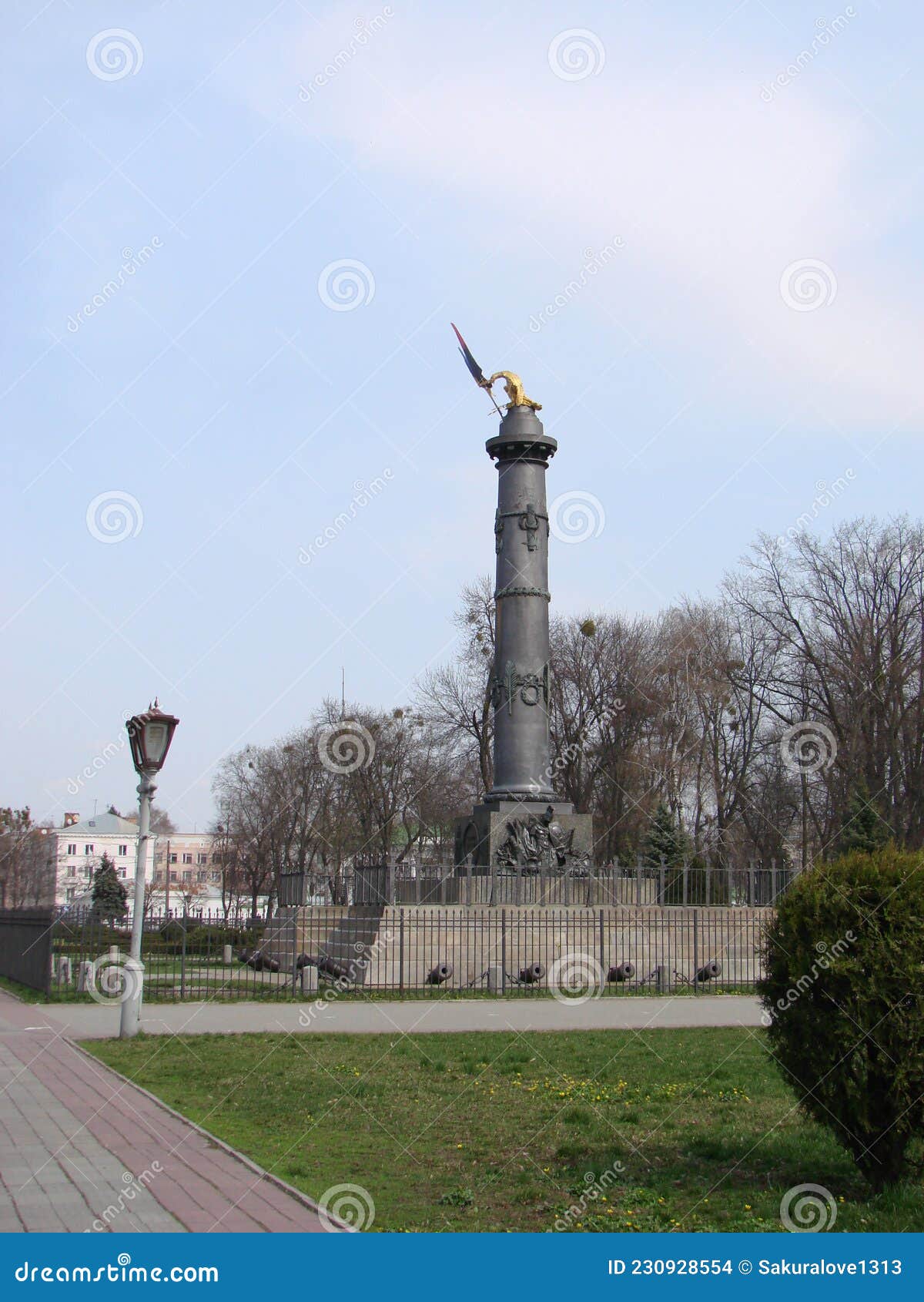 The Monument of Glory Cast-iron Column with the Bronze Parts and the ...