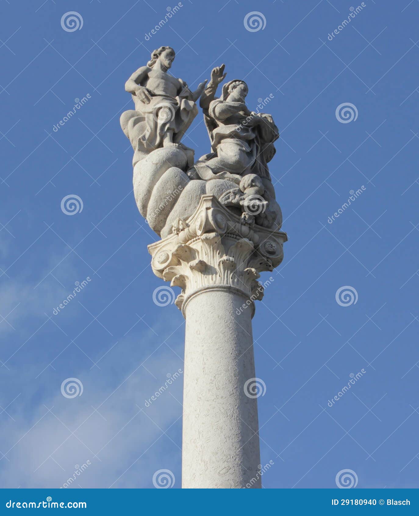 Monument of the Holy Trinity, Ljubljana, Slovenia Stock Photo - Image ...