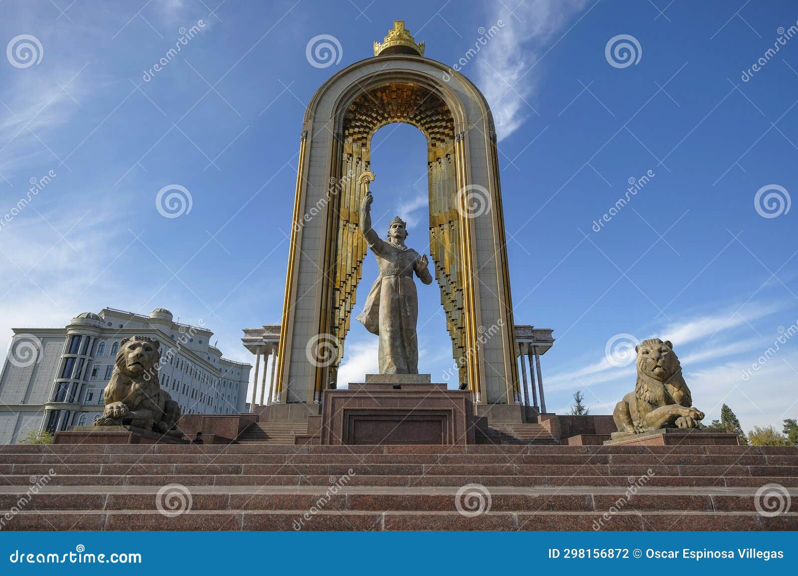 Monument of Ismail Samani in Dushanbe, Tajikistan Editorial Photography ...