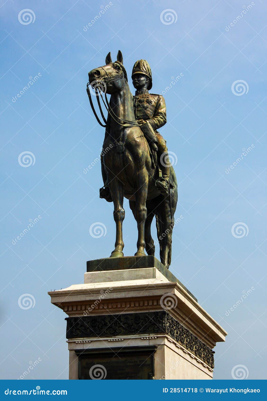 The Monument of King Rama Five of Thailand Stock Photo - Image of ...