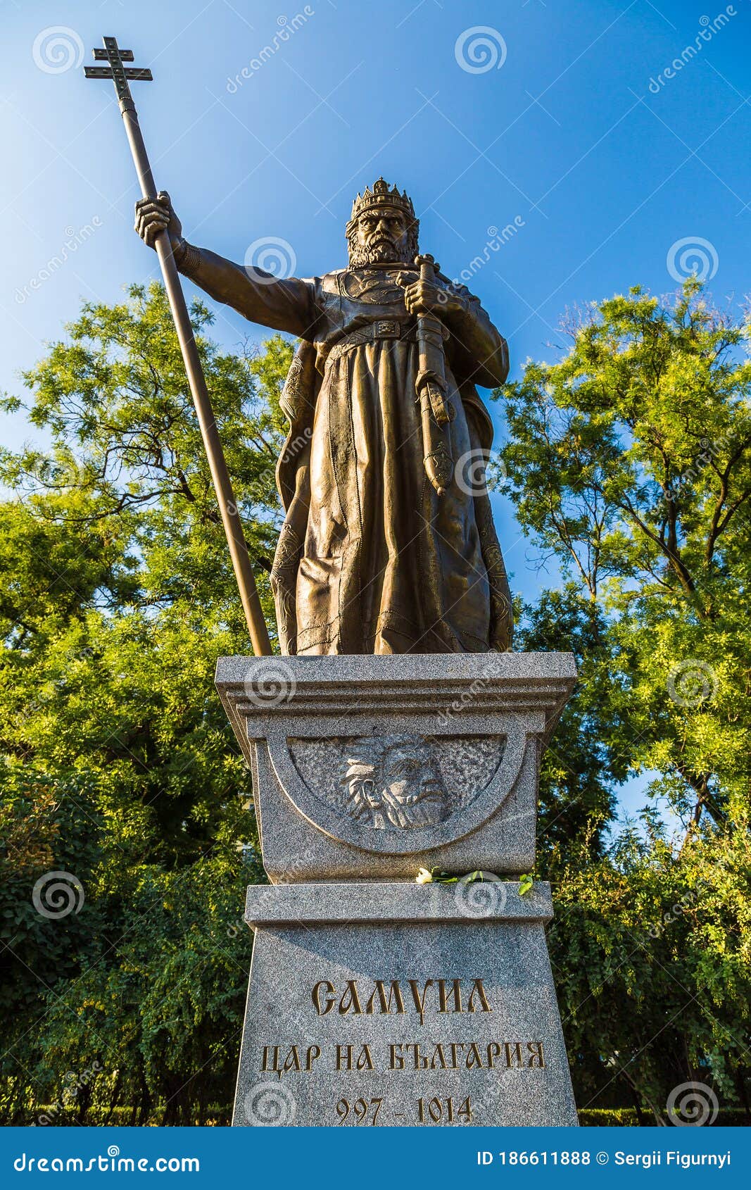 Monument of King Samuil in Sofia Stock Photo - Image of summer, statue: 186611888