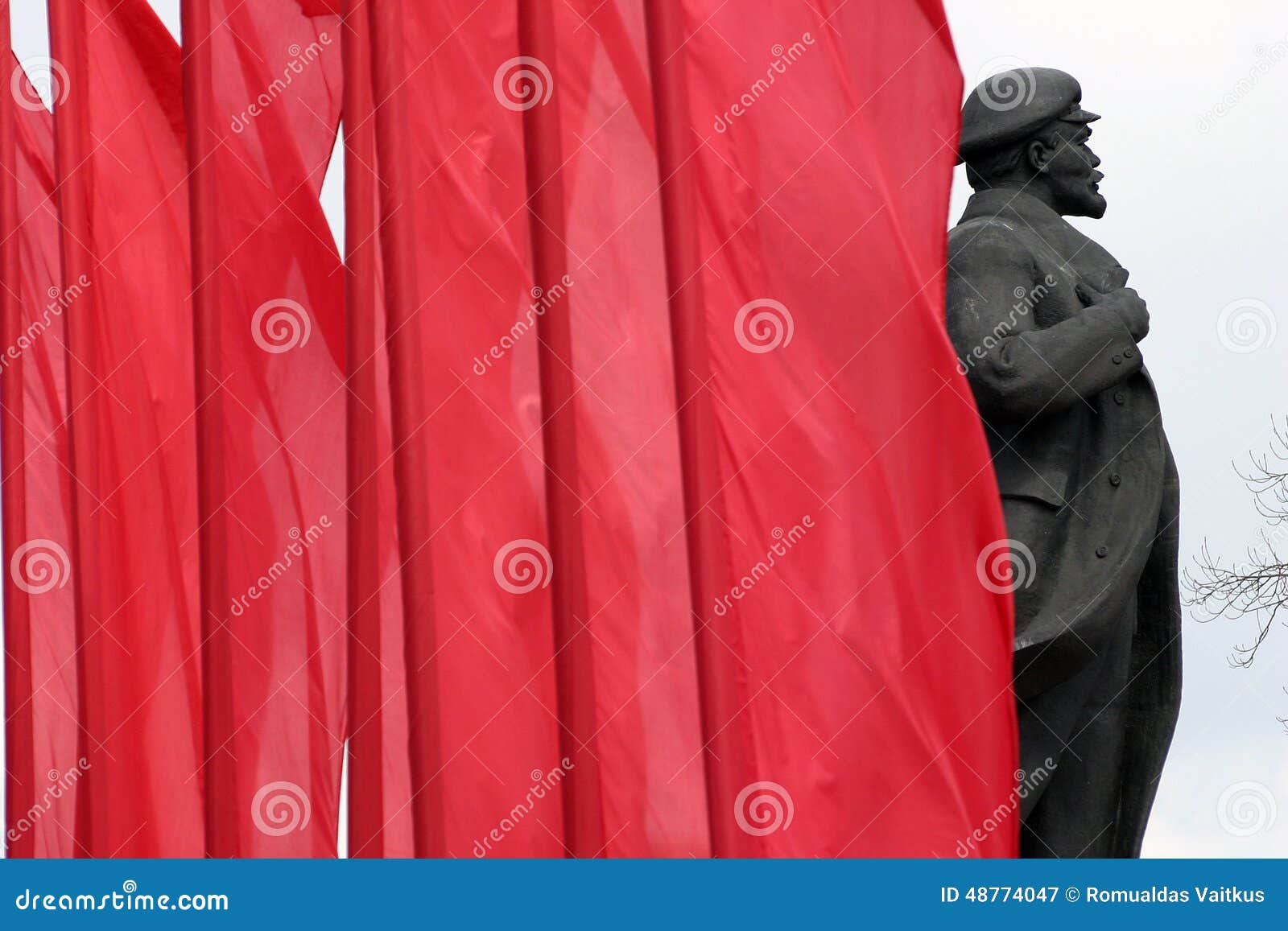 Monument of Lenin stock image. Image of stone, belorussian - 48774047