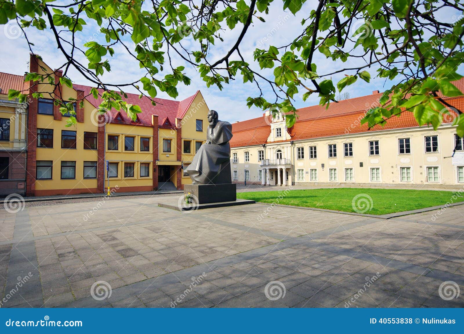 Monument of Lithuanian Poet Maironis Stock Photo - Image of temporary ...
