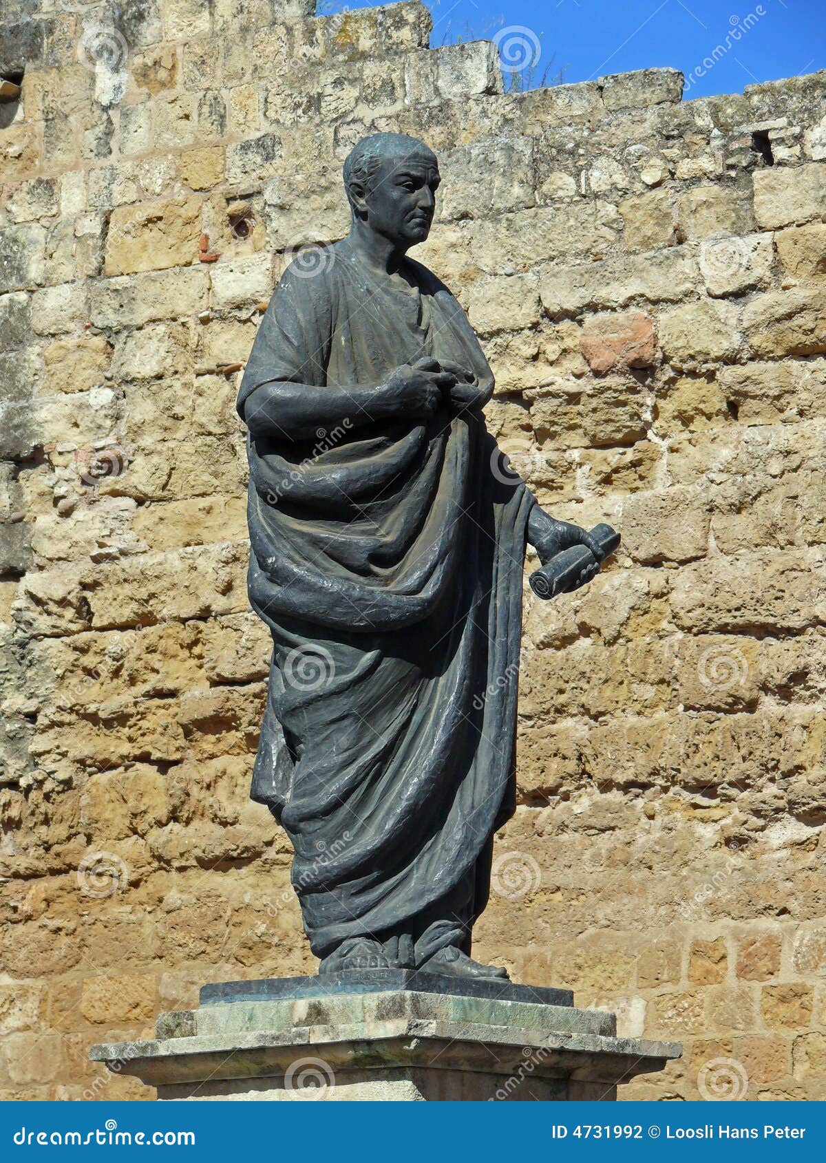 Monument of Lucius Annaeus Seneca in Cordoba Stock Photo - Image of ...