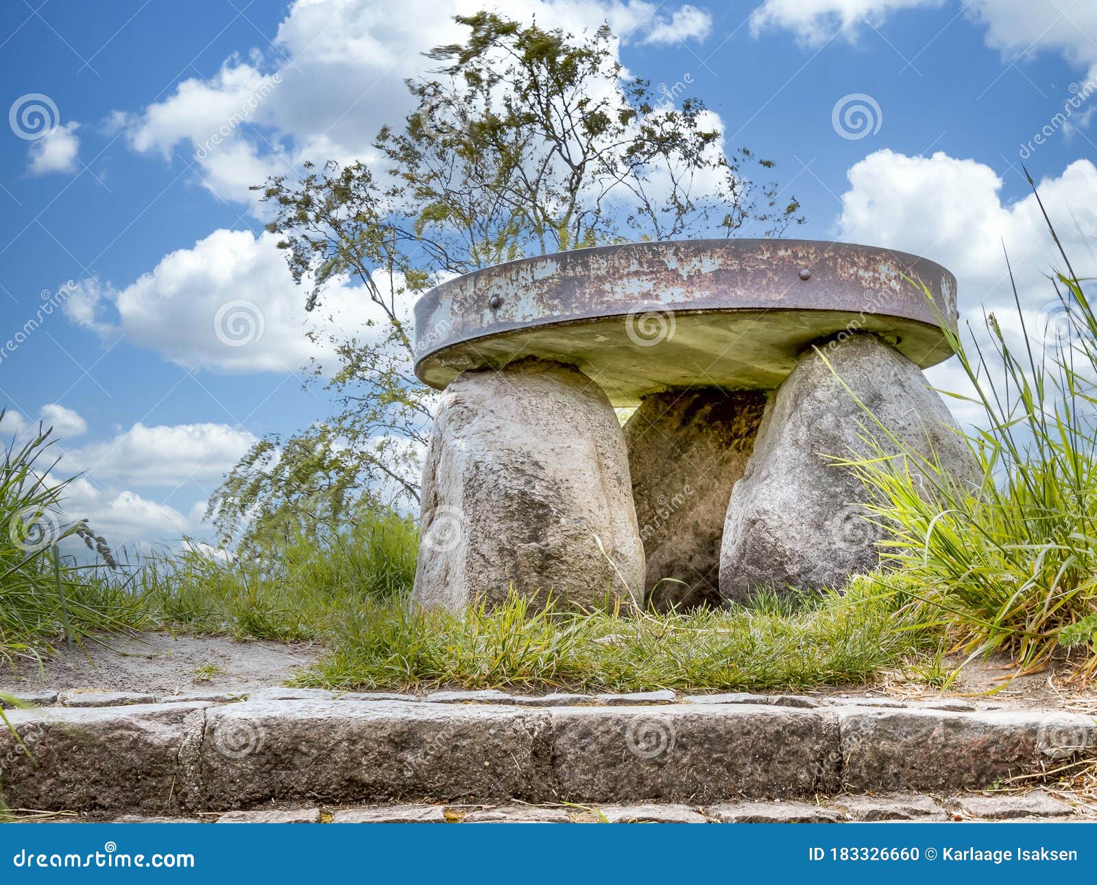 Monument Made of an Old Millstone, Three Large Stones with a Large ...