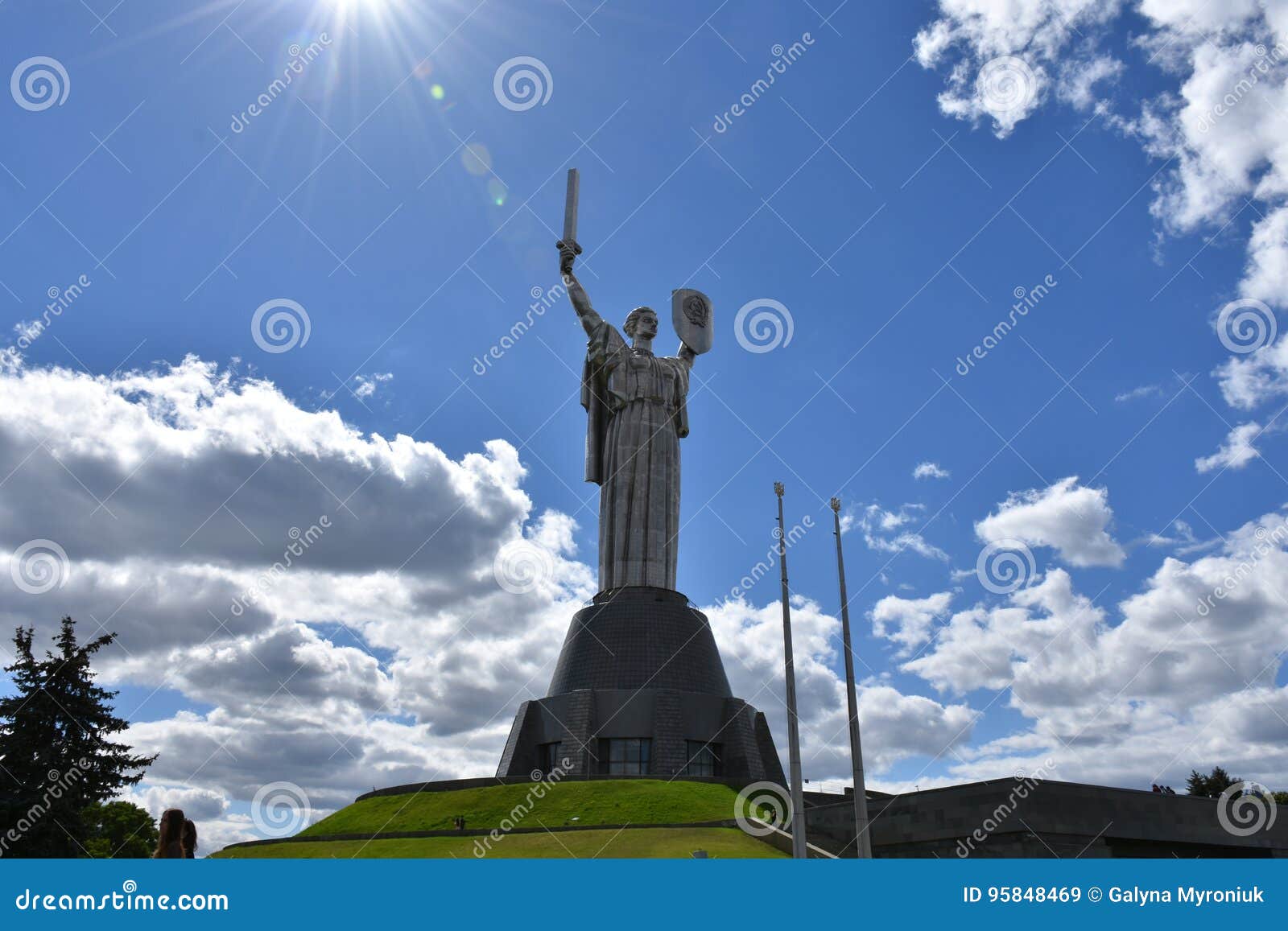A Monument of Motherland in Kiev in Ukraine Stock Image - Image of ...