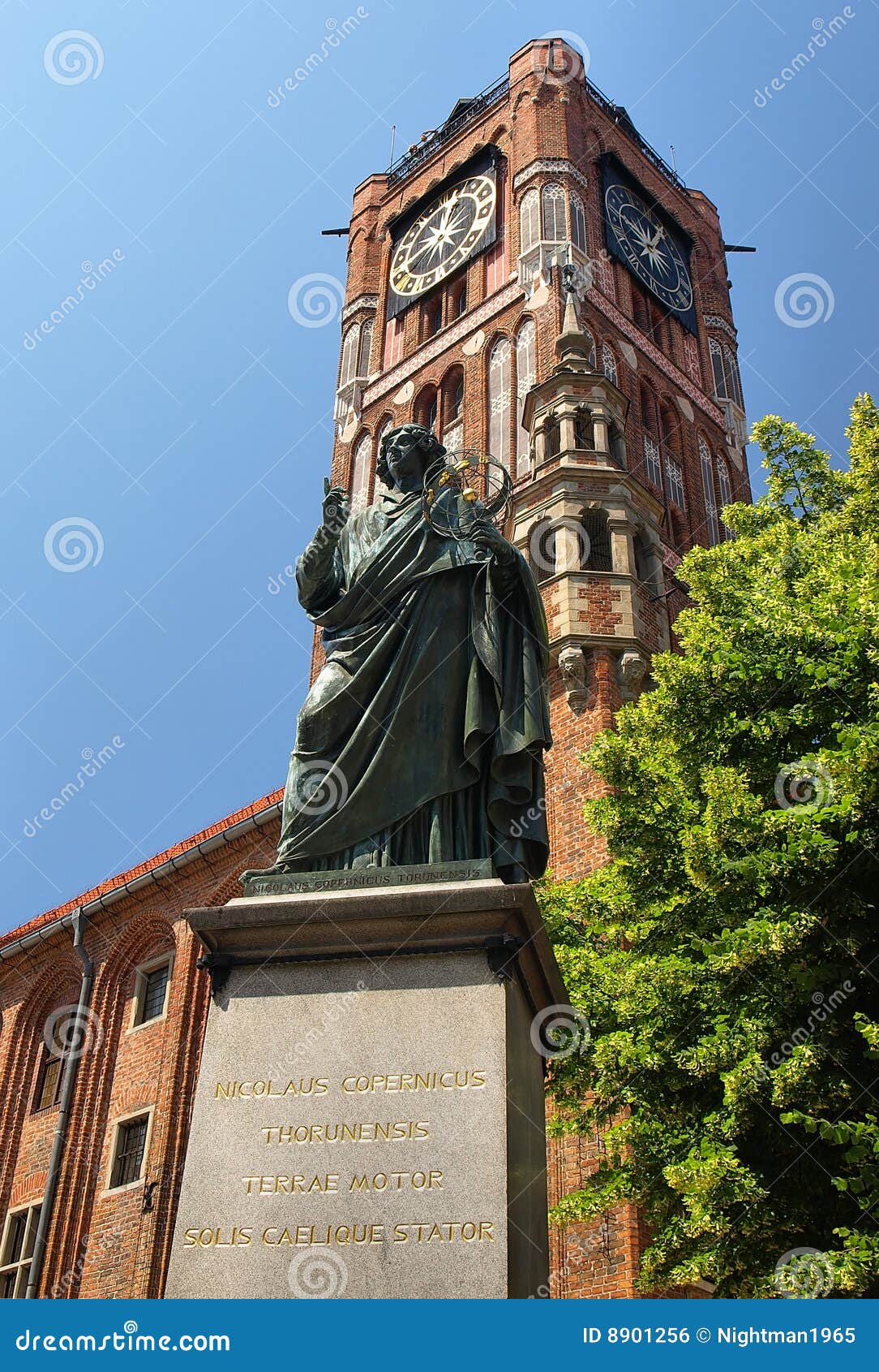 Monument of Nicolaus Copernicus Stock Photo - Image of armillary ...