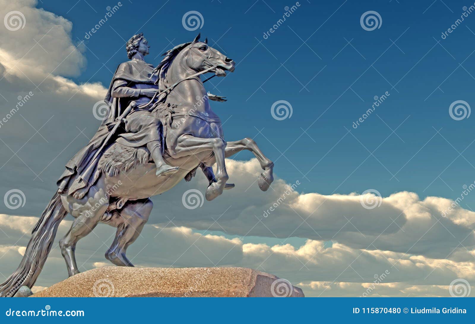 Monument of Peter the First Stock Illustration - Illustration of hand ...