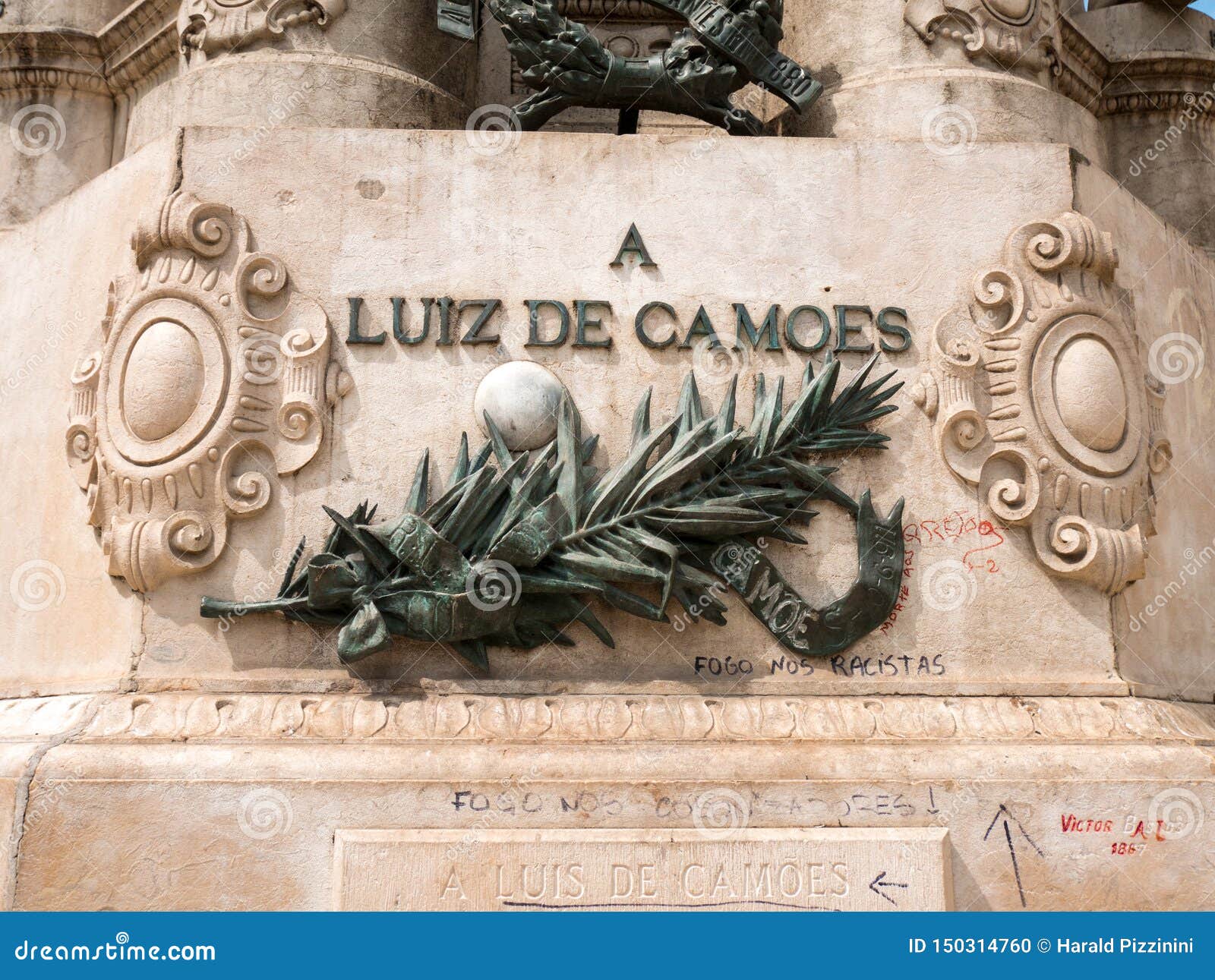 The Monument of the Poet Luis De Camoes Stock Photo - Image of praca ...