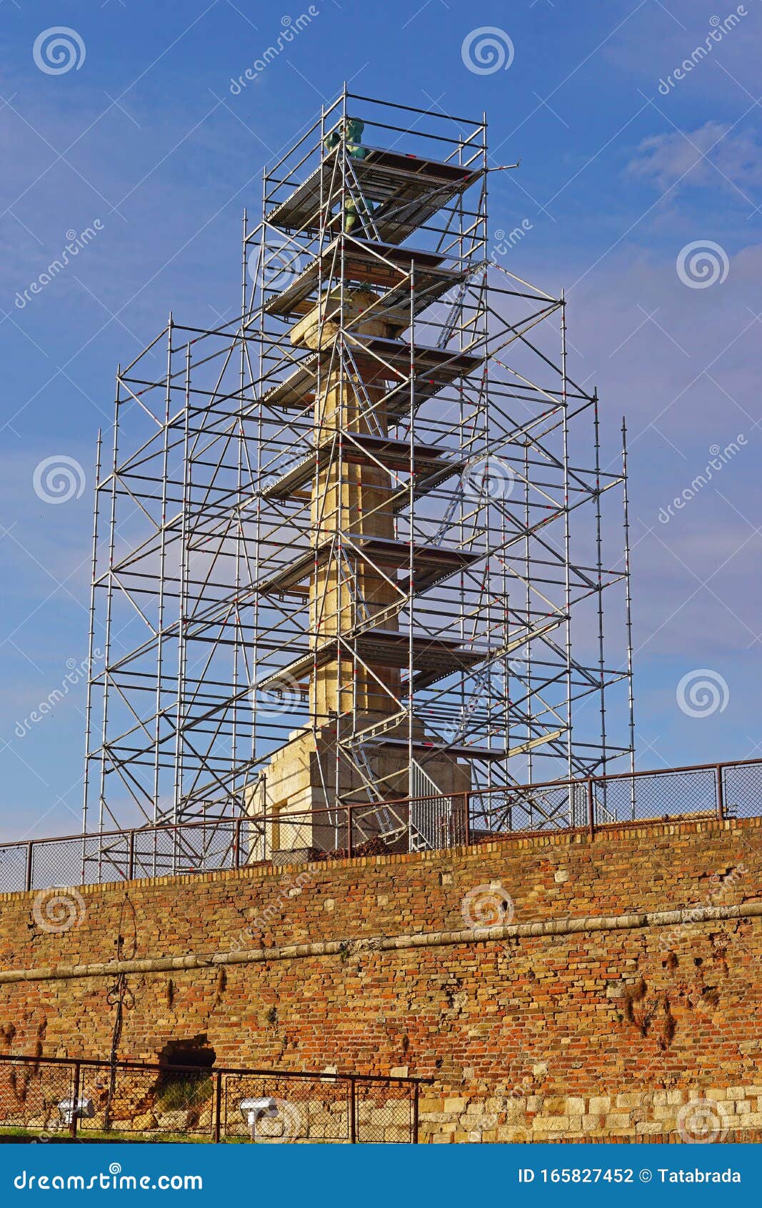 Monument reconstruction stock photo. Image of site, monument - 165827452