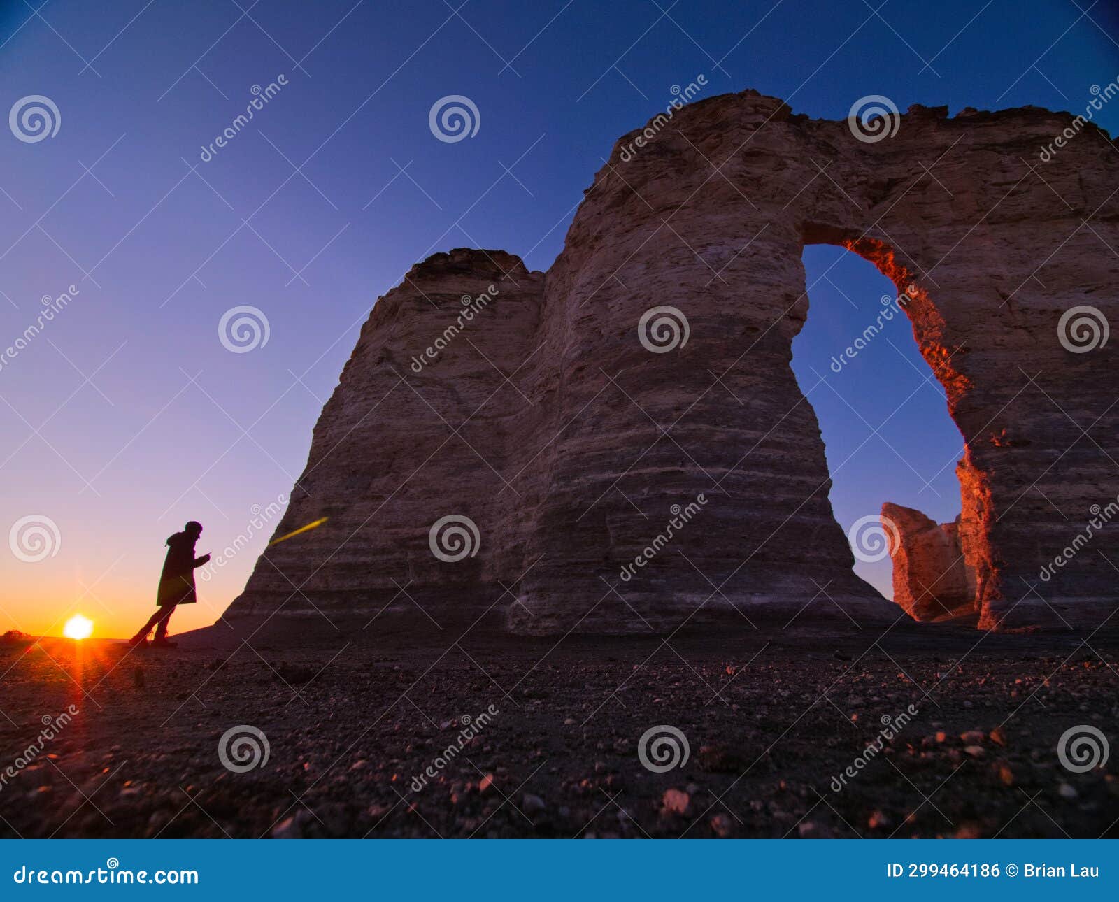 Monument Rocks Chalk Pyramids Rock Formation in Lewis, Kansas Stock ...