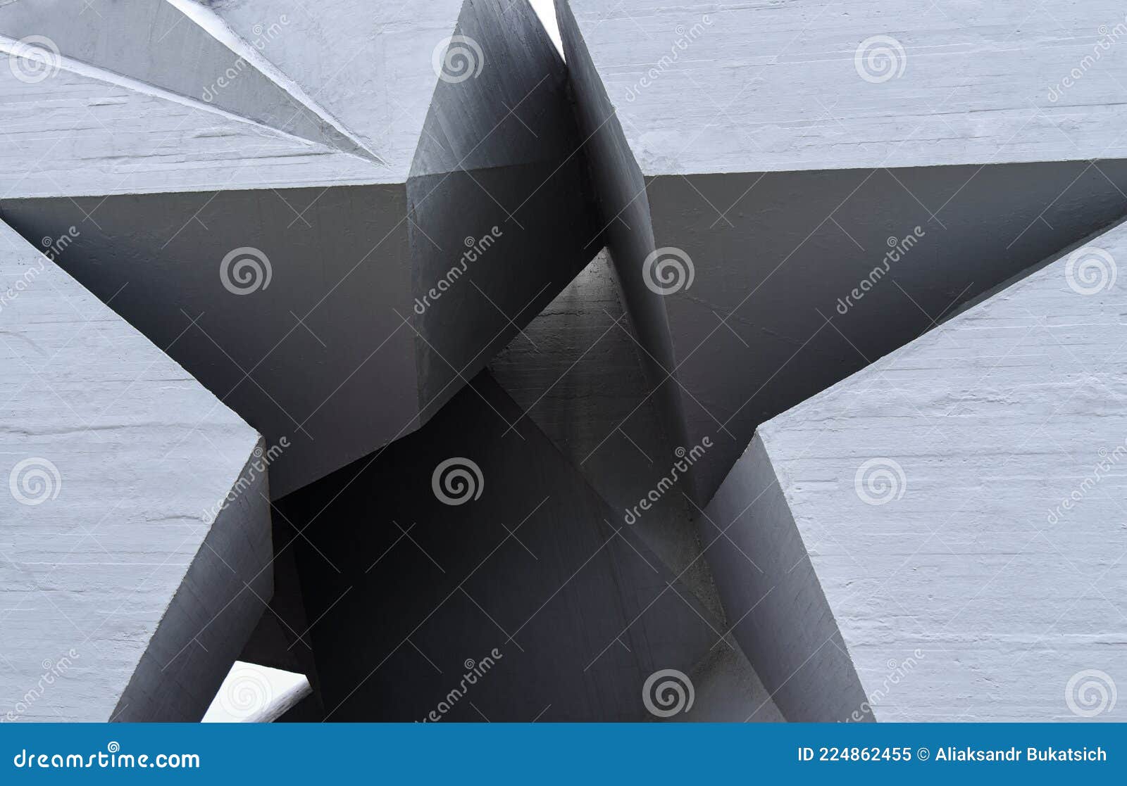 Monument in the Shape of a Star Made of Concrete in Memory of the ...