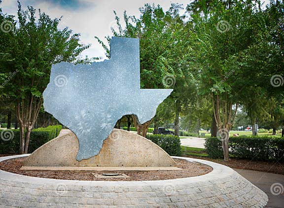 Monument in Shape of Texas. Stock Photo - Image of landmark, sculpture ...