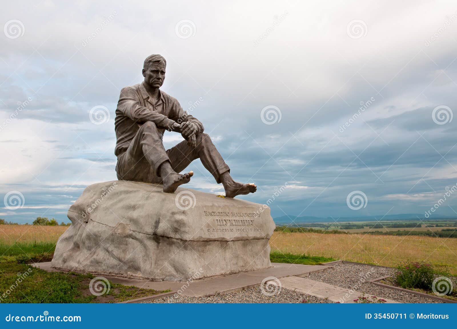 Monument Shukshin stock image. Image of movie, krai, director - 35450711