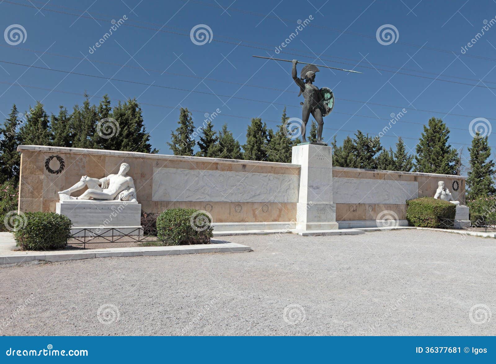 Monument 300 Spartans editorial photo. Image of thermopylae - 36377681
