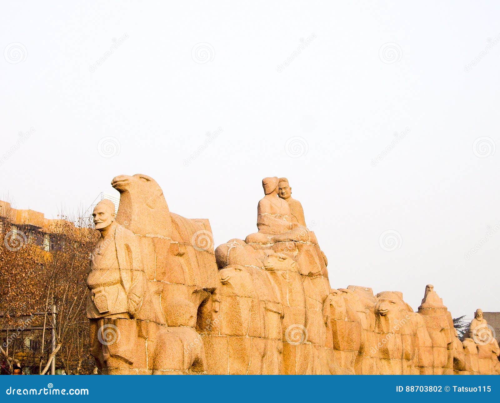 Monument for Starting Point of Silk Road, China Stock Photo - Image of ...
