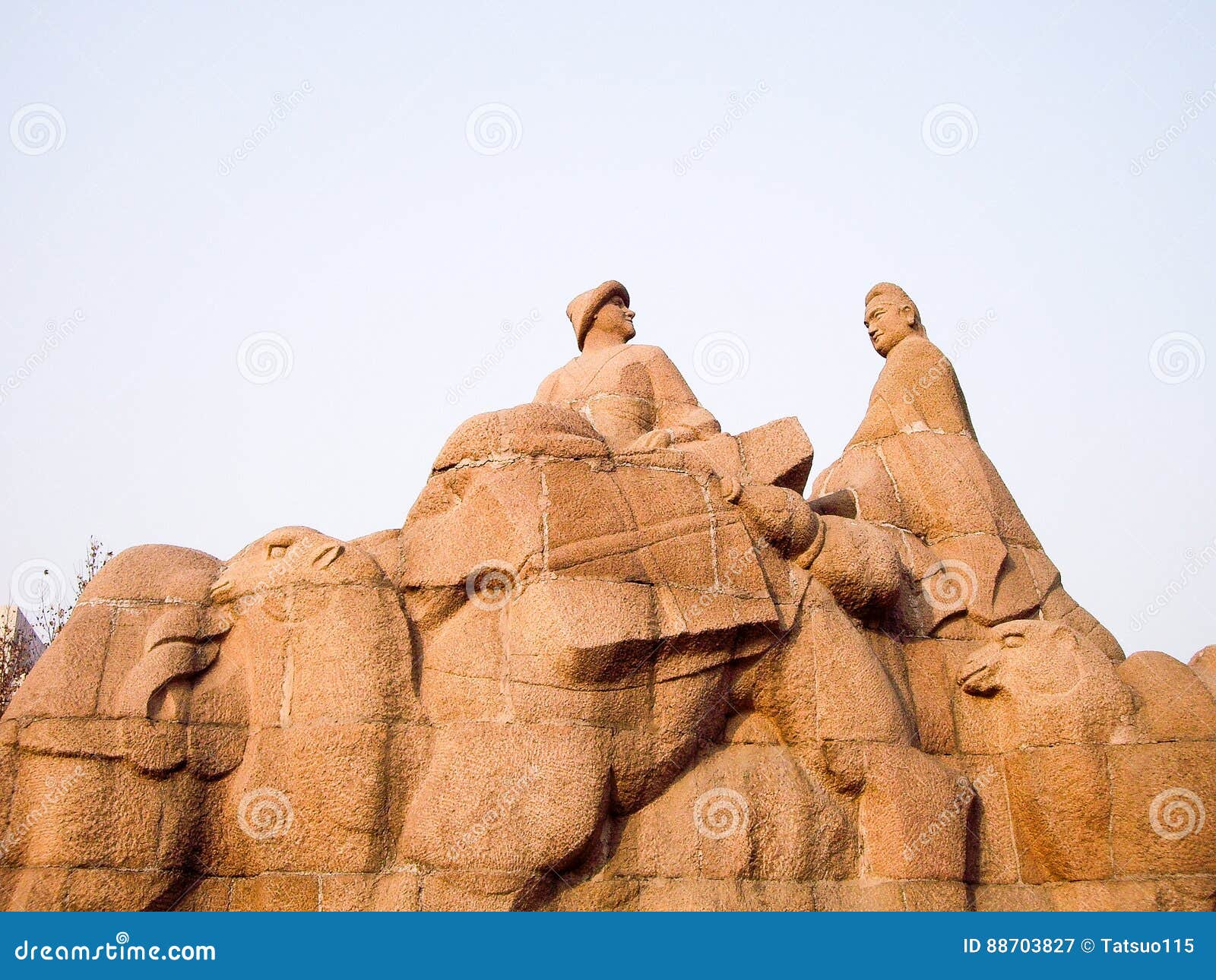 Monument for Starting Point of Silk Road, China Stock Image - Image of ...