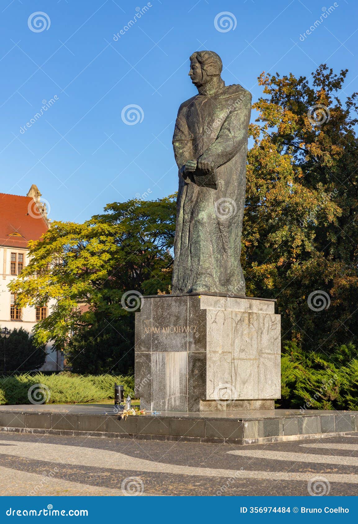 Adam Mickiewicz Square With Andrychowianka Girl Fountain In Historic ...