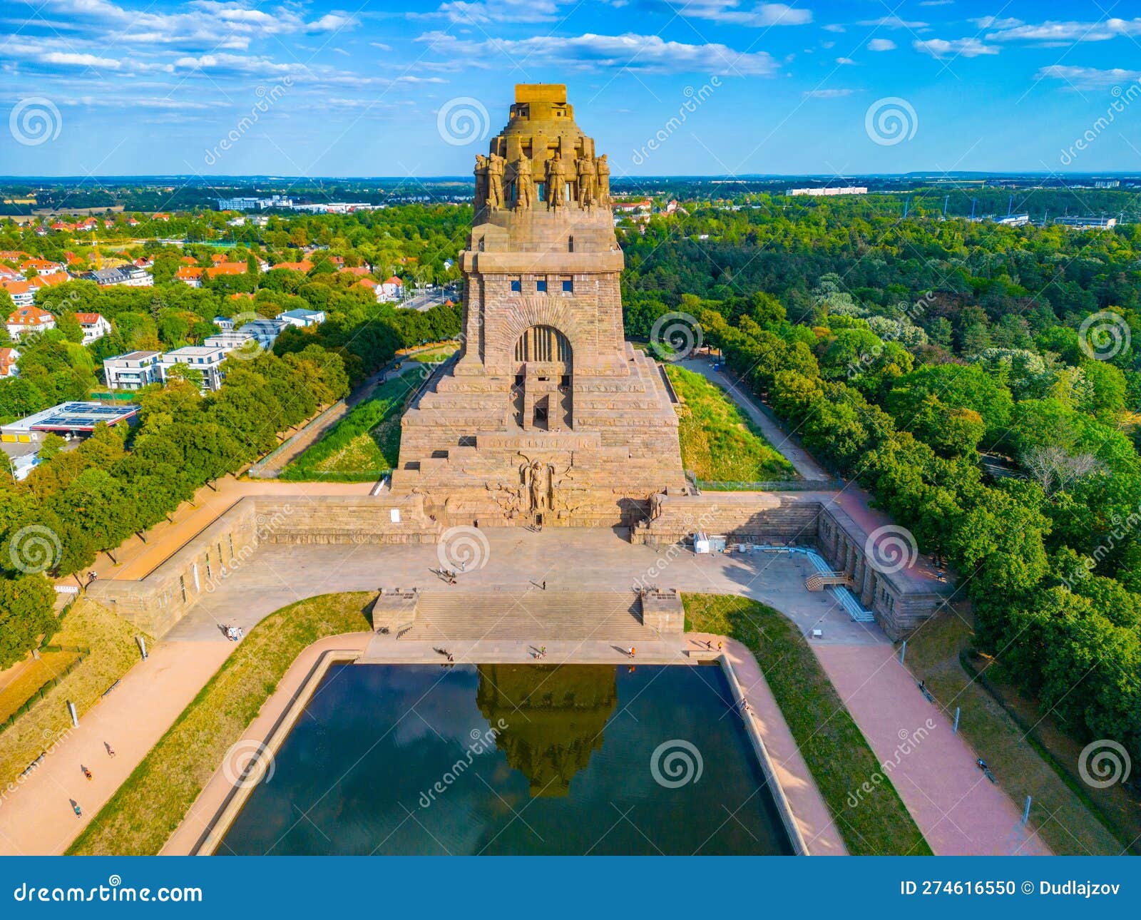 Monument To the Battle of the Nations in German Town Leipzig Stock ...