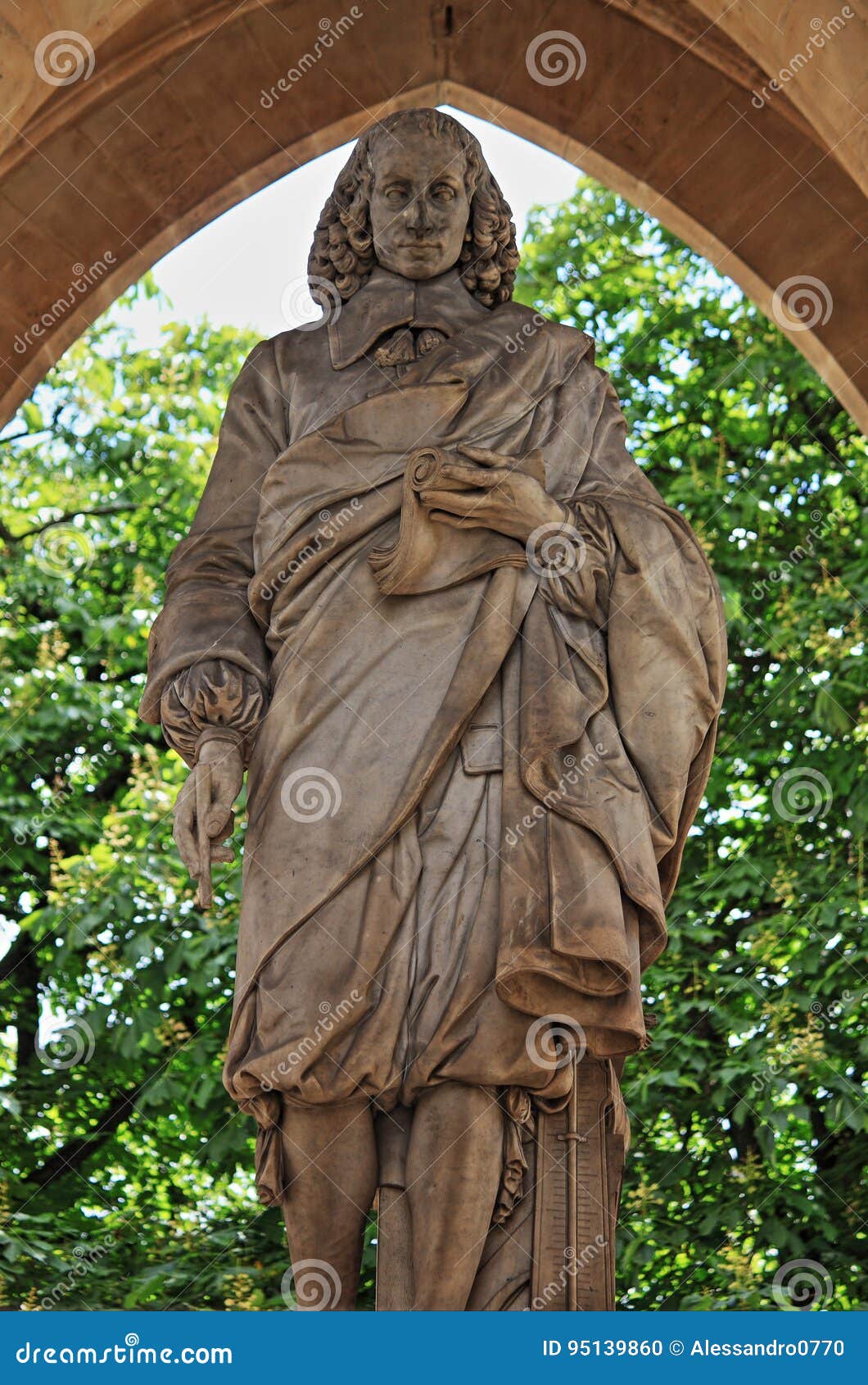 Monument To Blaise Pascal in Paris Stock Photo - Image of famous, holy ...