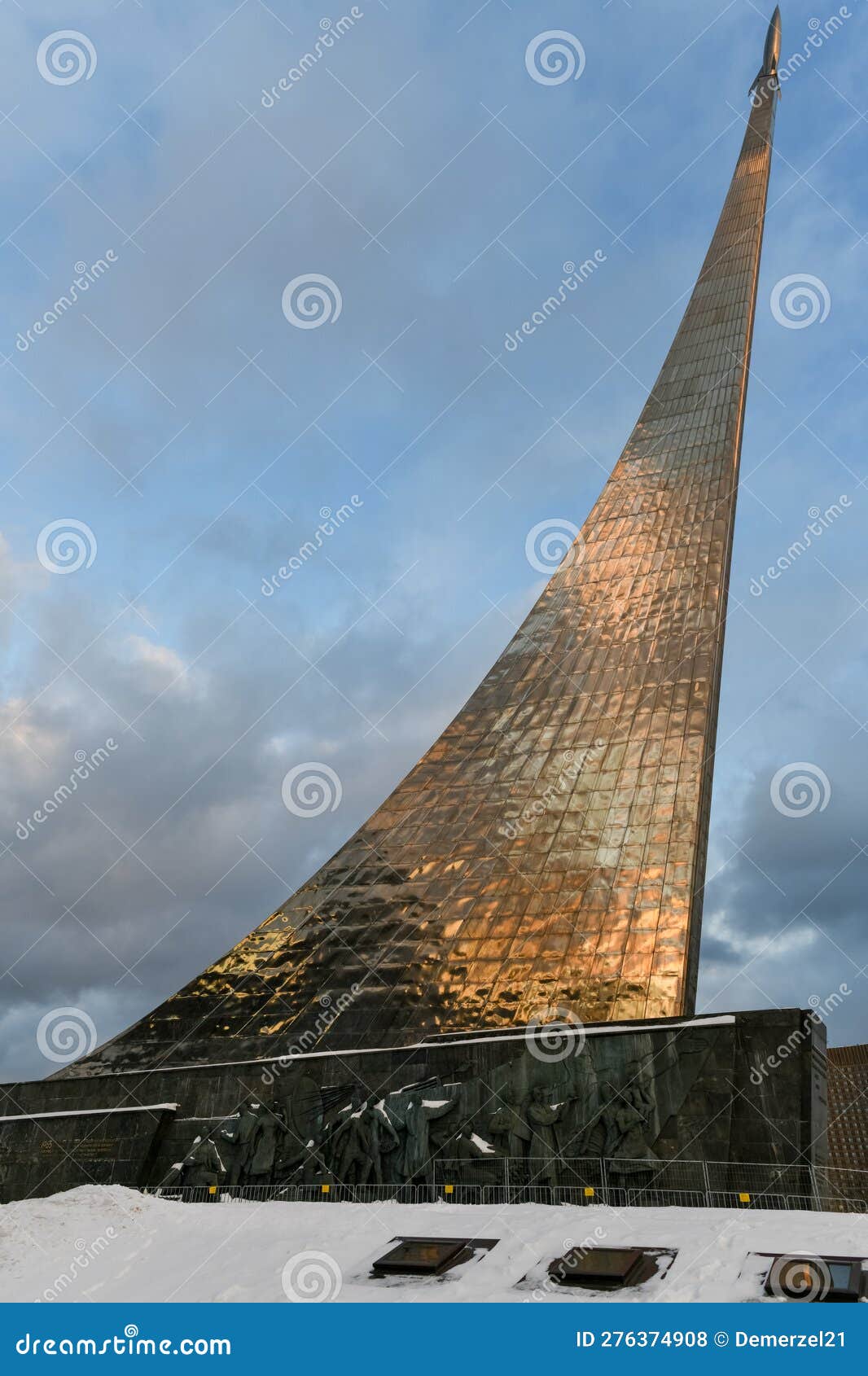 Monument To the Conquerors of Space - Moscow Editorial Stock Photo ...