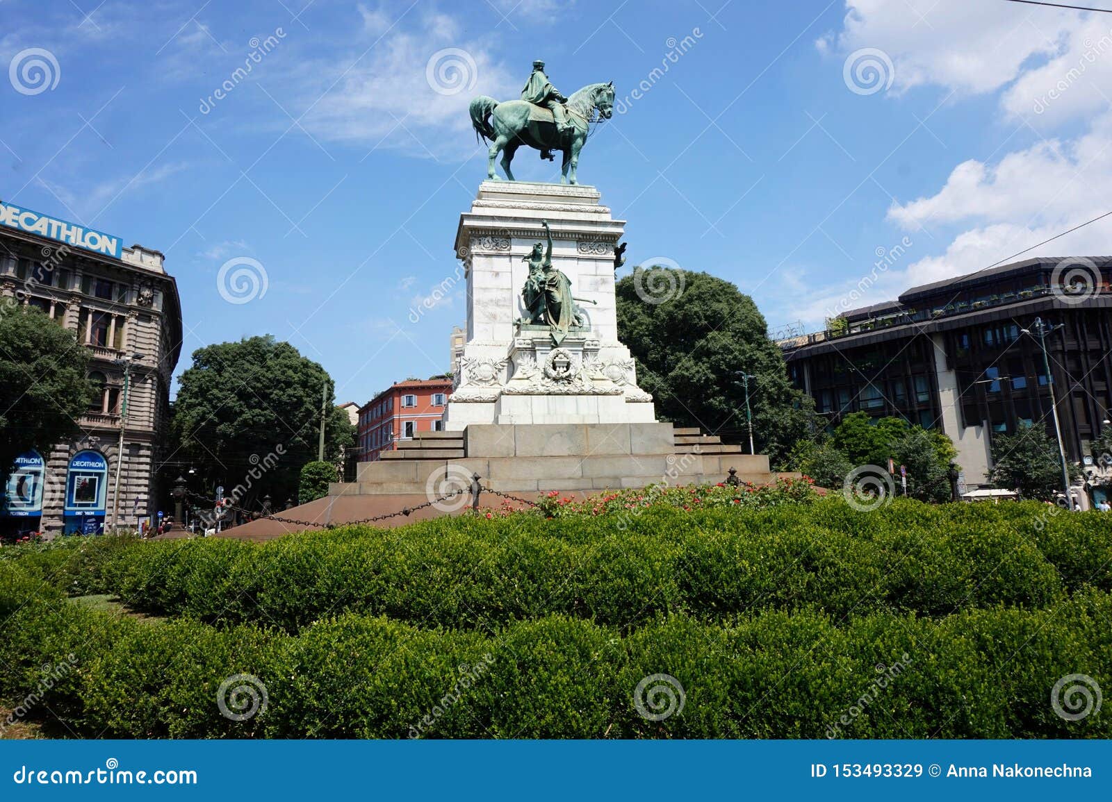 Monument To Giuseppe Garibaldi in Milan. Editorial Stock Image - Image ...