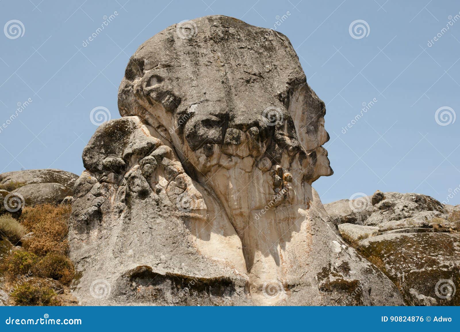 The Monument To Humanity - Marcahuasi Stone Forest - Peru Stock Photo ...