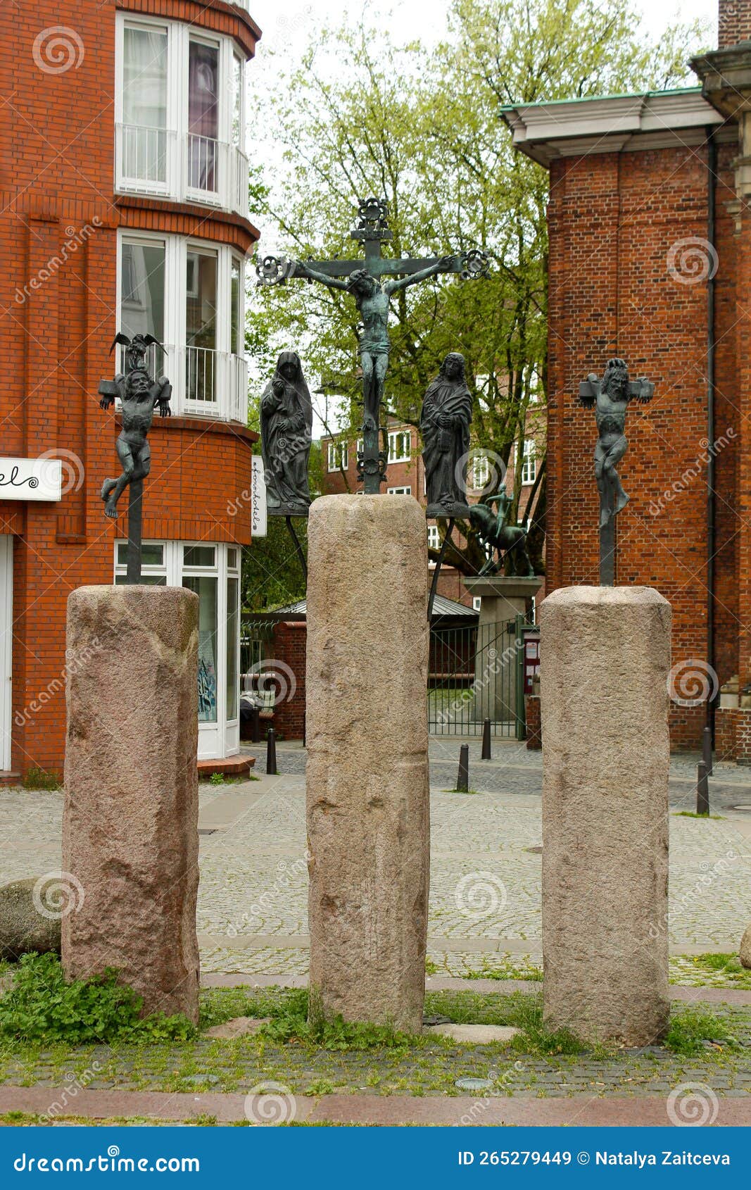 Monument To Jesus. Hamburg, Germany Stock Image - Image of calvary ...