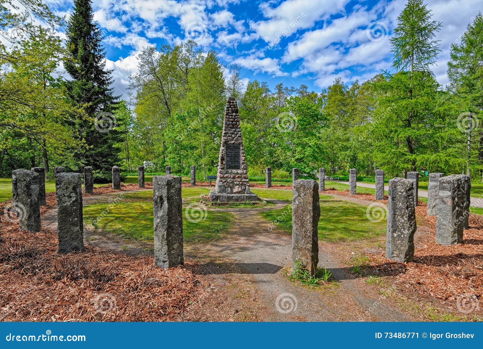 The Monument To those Killed in the Wars in Vaaksy, Finland Editorial ...