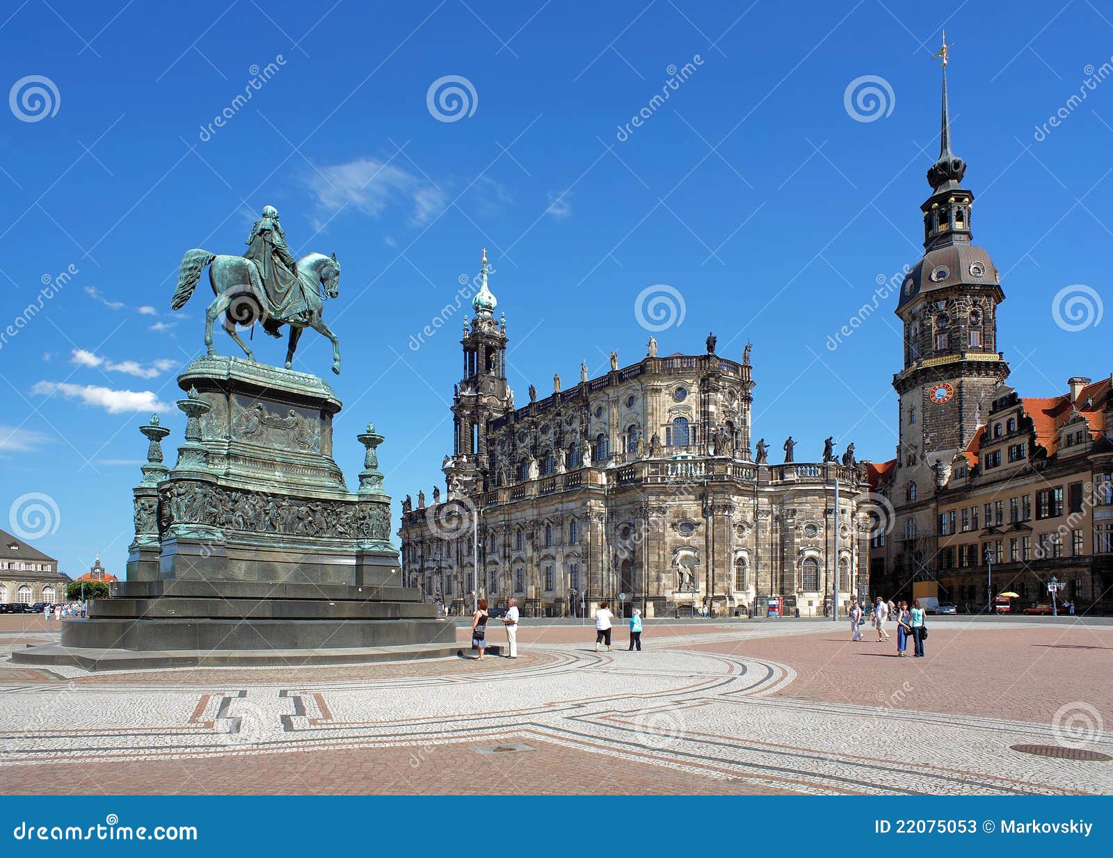 Monument To King John, Church and Dresden Castle Editorial Stock Photo ...