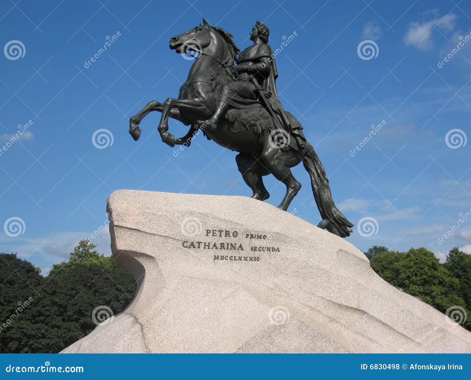 Monument To King Peter First Great St. Petersburg Stock Photo - Image ...