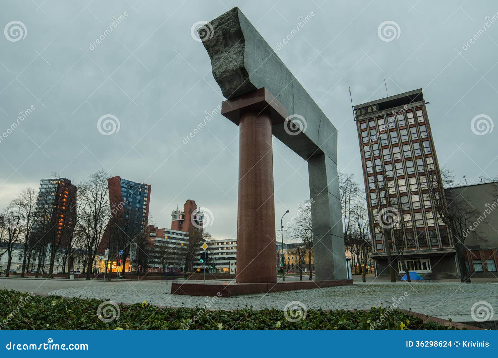 A Monument To the Unification O Lithuania in Klaipeda Stock Photo ...