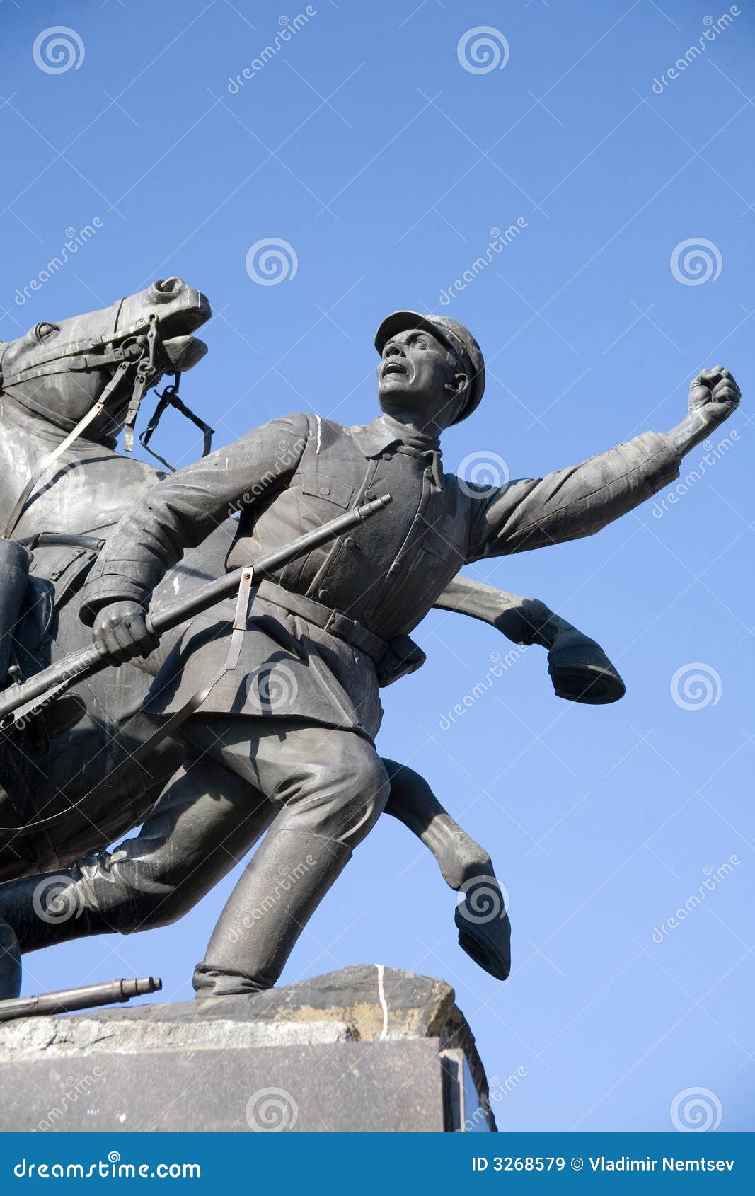 Monument to V.Chapaev stock image. Image of expression - 3268579